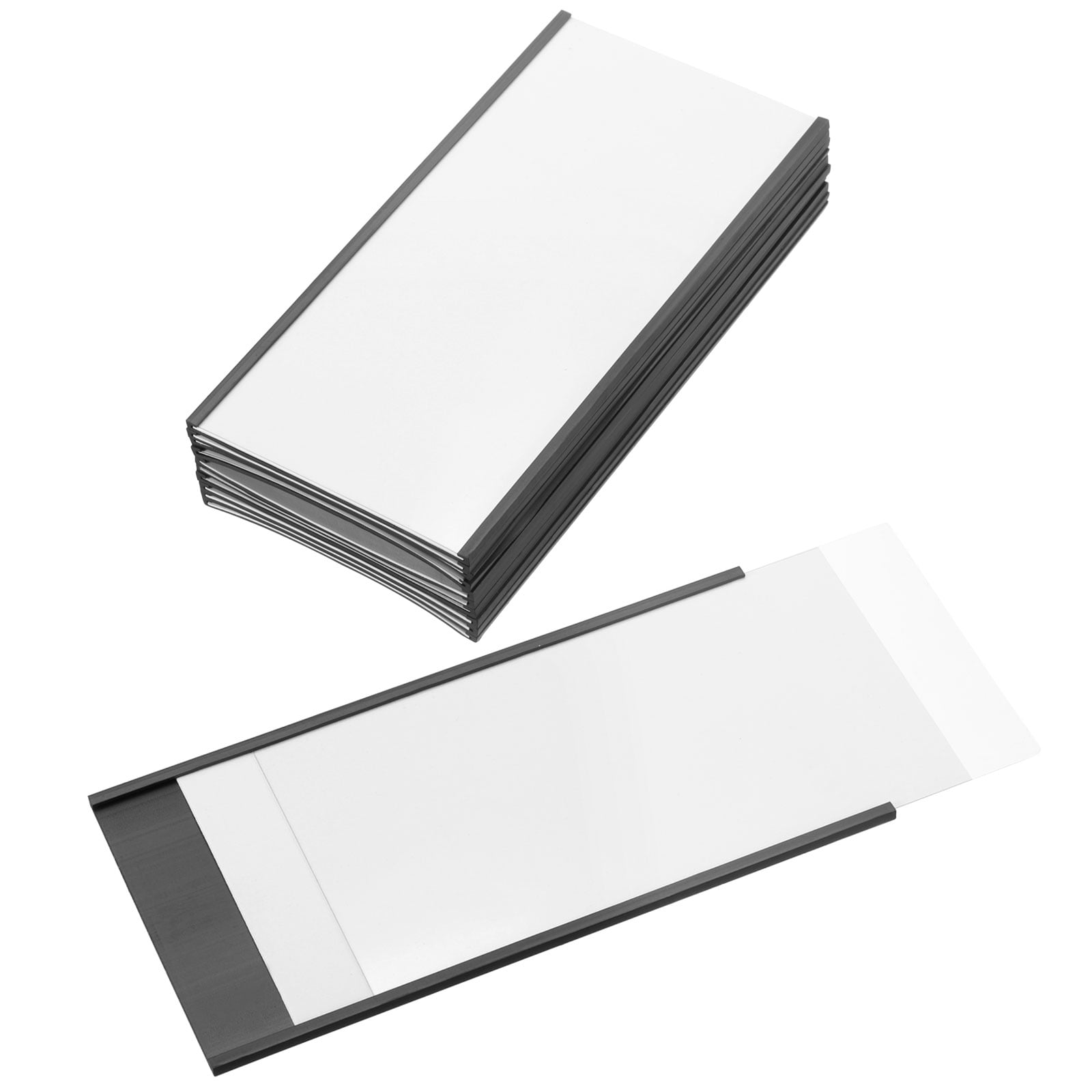 Uxcell Magnetic Label Holder 6" x 3" with Paper Inserts C Channel ...