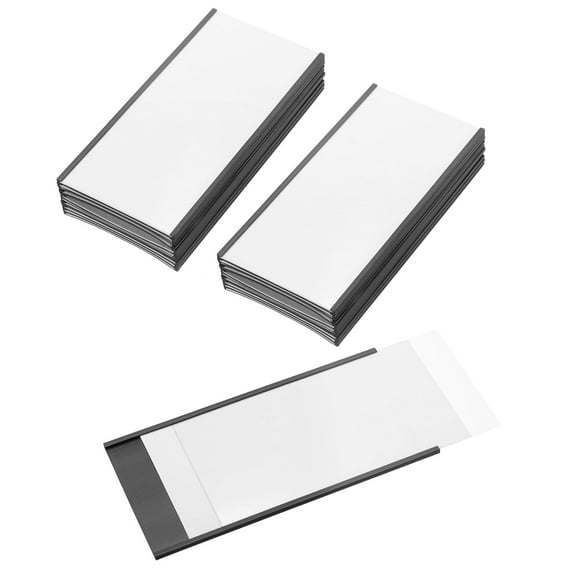 Uxcell Magnetic Label Holder 6" x 3" with Paper Inserts C Channel ...