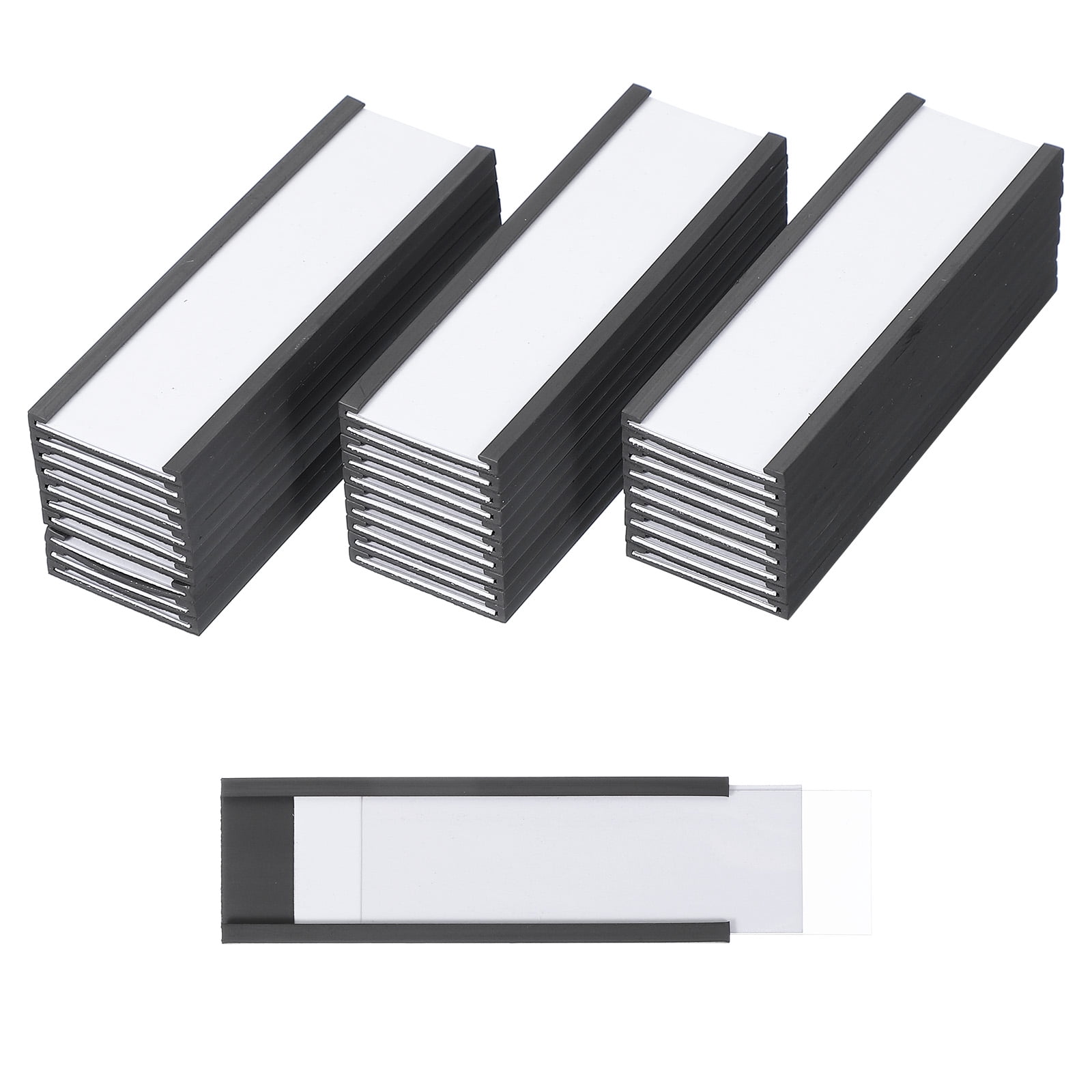 Uxcell Magnetic Label Holders 2.99"x0.98" C Channel Rubber Magnetic ...