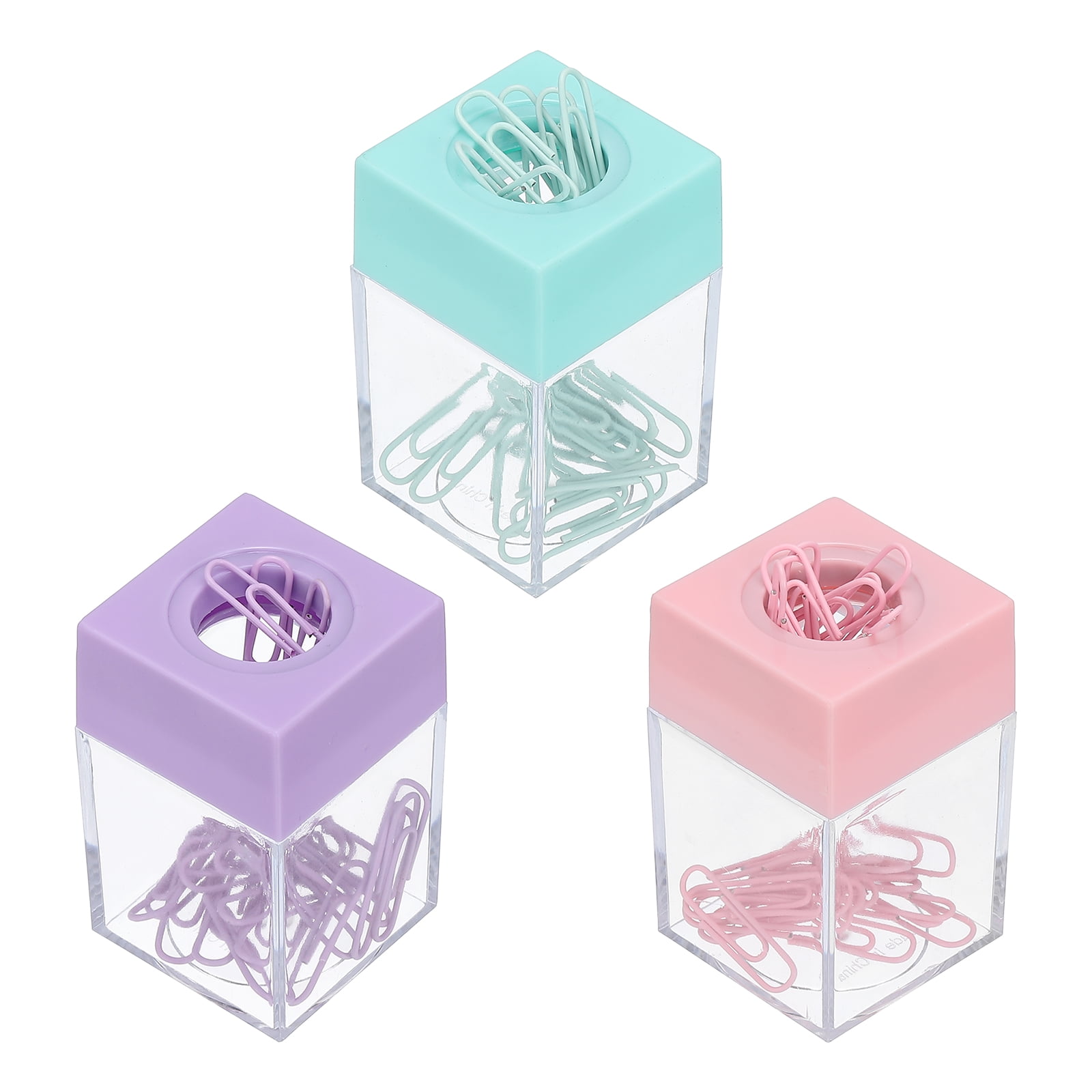 Uxcell Magnetic Paper Clip Holder, 3 Pcs Large Capacity Paper Clip ...