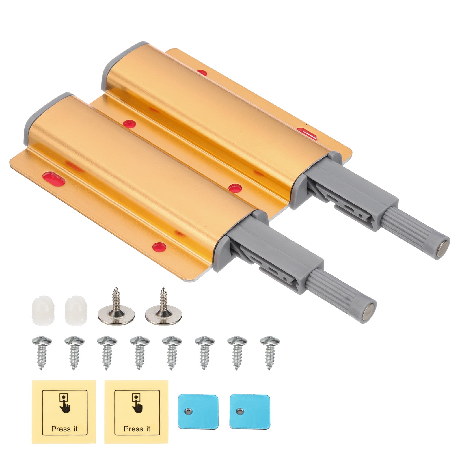 Uxcell Magnetic Push Latch, Double Push to Open Door Latch Cabinet ...
