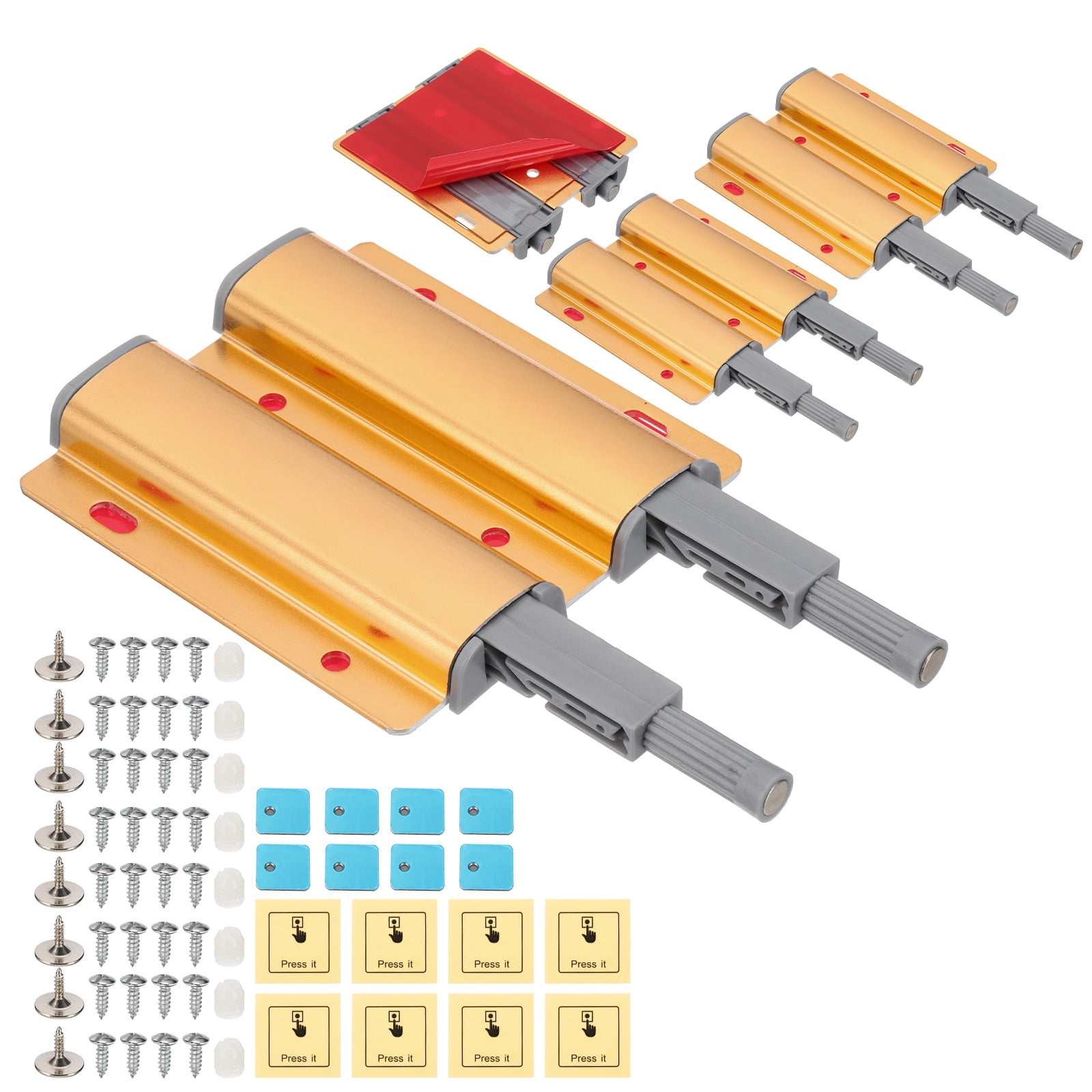 Uxcell Magnetic Push Latch, Double Push to Open Door Latch Cabinet ...