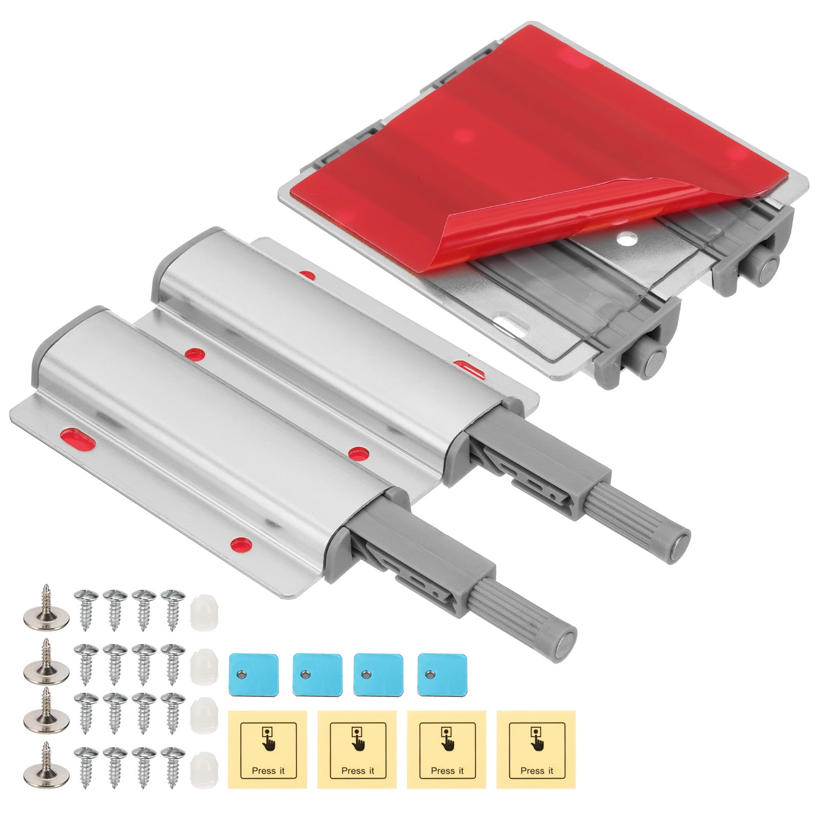 Uxcell Magnetic Push Latch, Double Push to Open Door Latch Cabinet ...