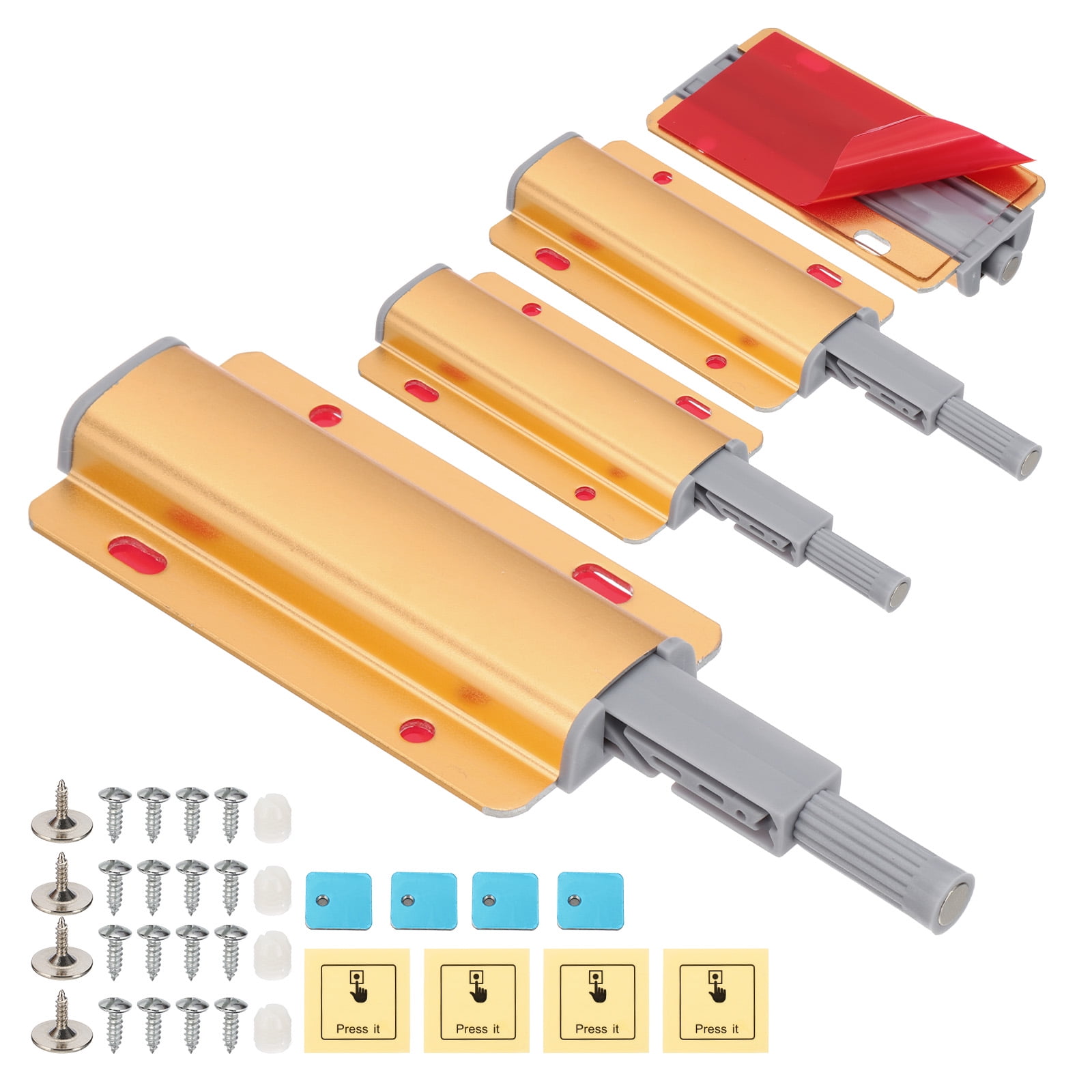 Uxcell Magnetic Push Latch, Push to Open Door Latch Cabinet Hardware ...