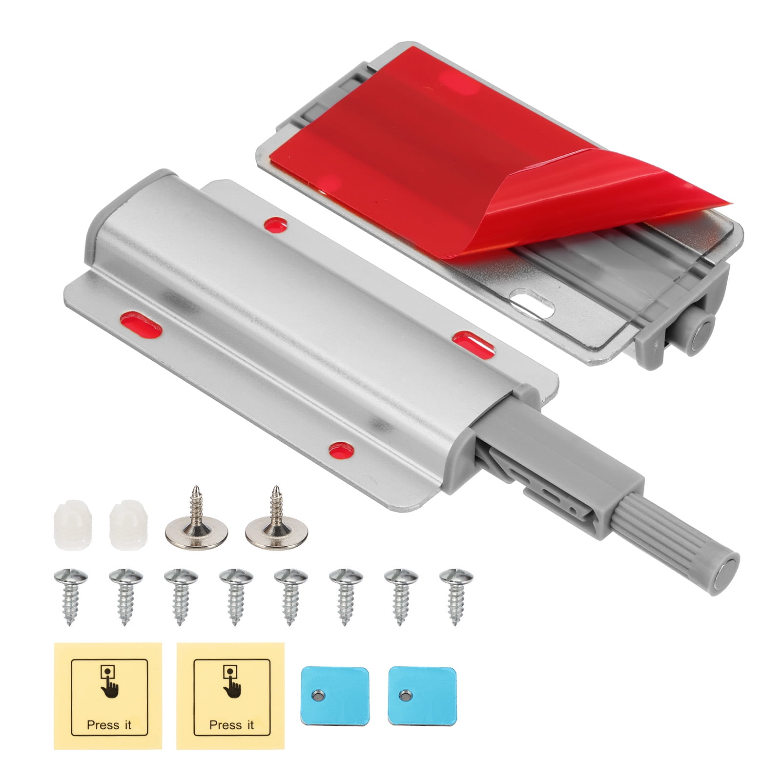Uxcell Magnetic Push Latch, Push to Open Door Latch Cabinet Hardware ...