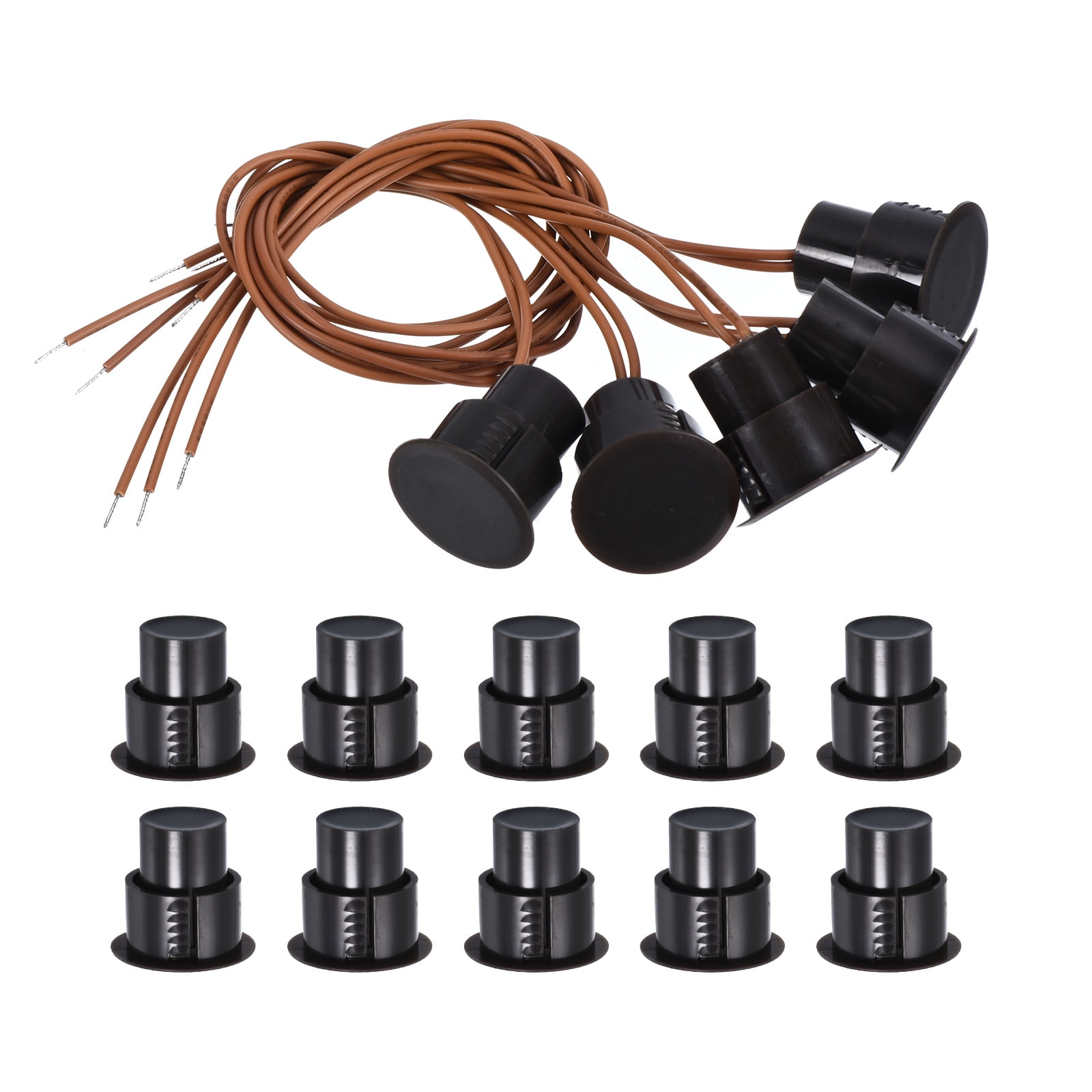 Uxcell Magnetic Reed Switch, 10 Pack NC Door Sensor Window Contact ...