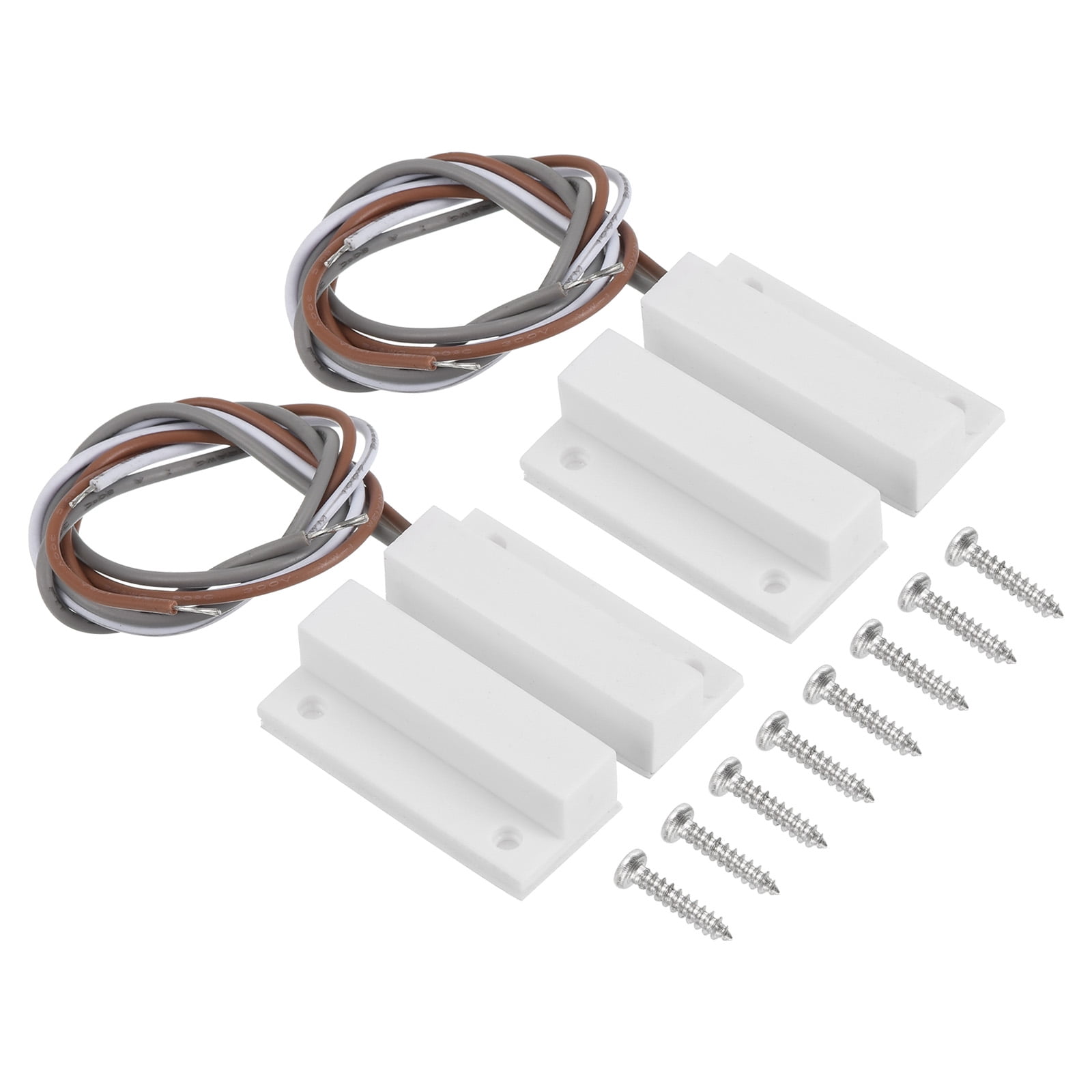 Uxcell Magnetic Reed Switch, 2 Sets NO NC Wired Door Window Contacts ...