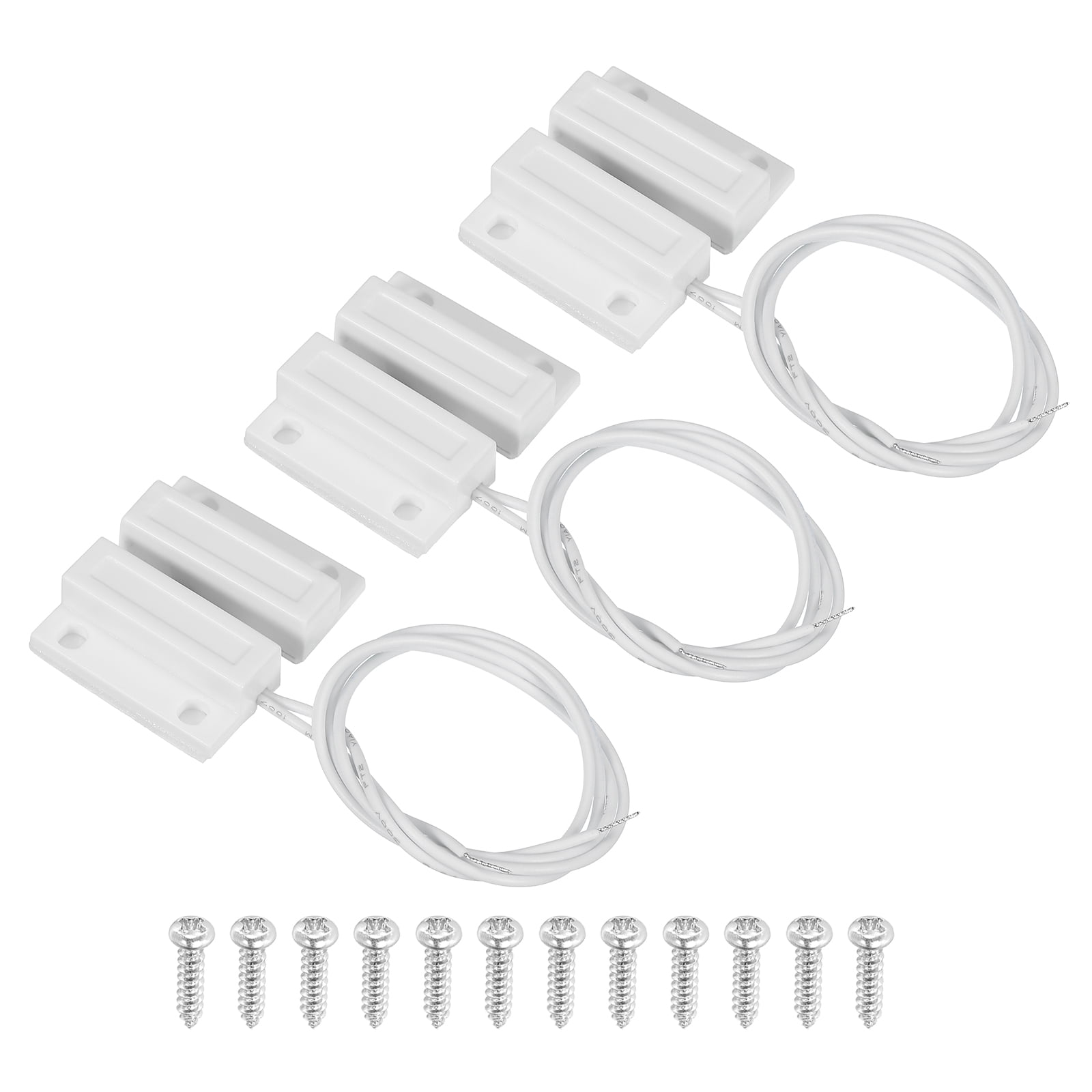 Uxcell Magnetic Reed Switch, 3 Sets NC Magnetic Contact Switch for Door ...