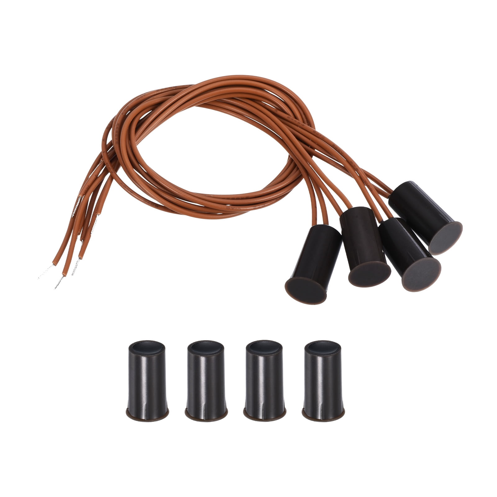 Uxcell Magnetic Reed Switch, 4 Pack NC Ring Alarm Contact Sensor Switch ...