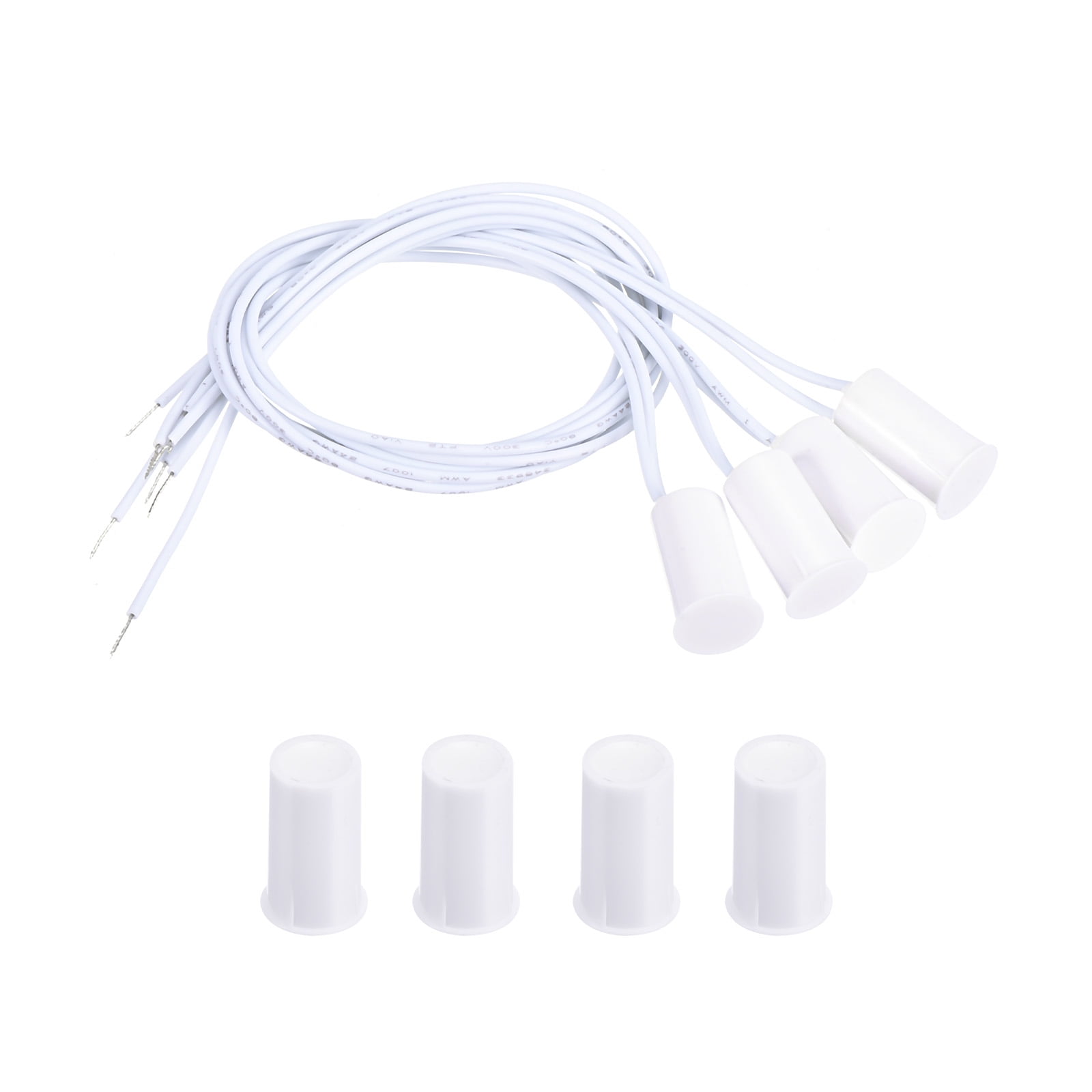 Uxcell Magnetic Reed Switch, 4 Pack NC Ring Alarm Contact Sensor Switch ...