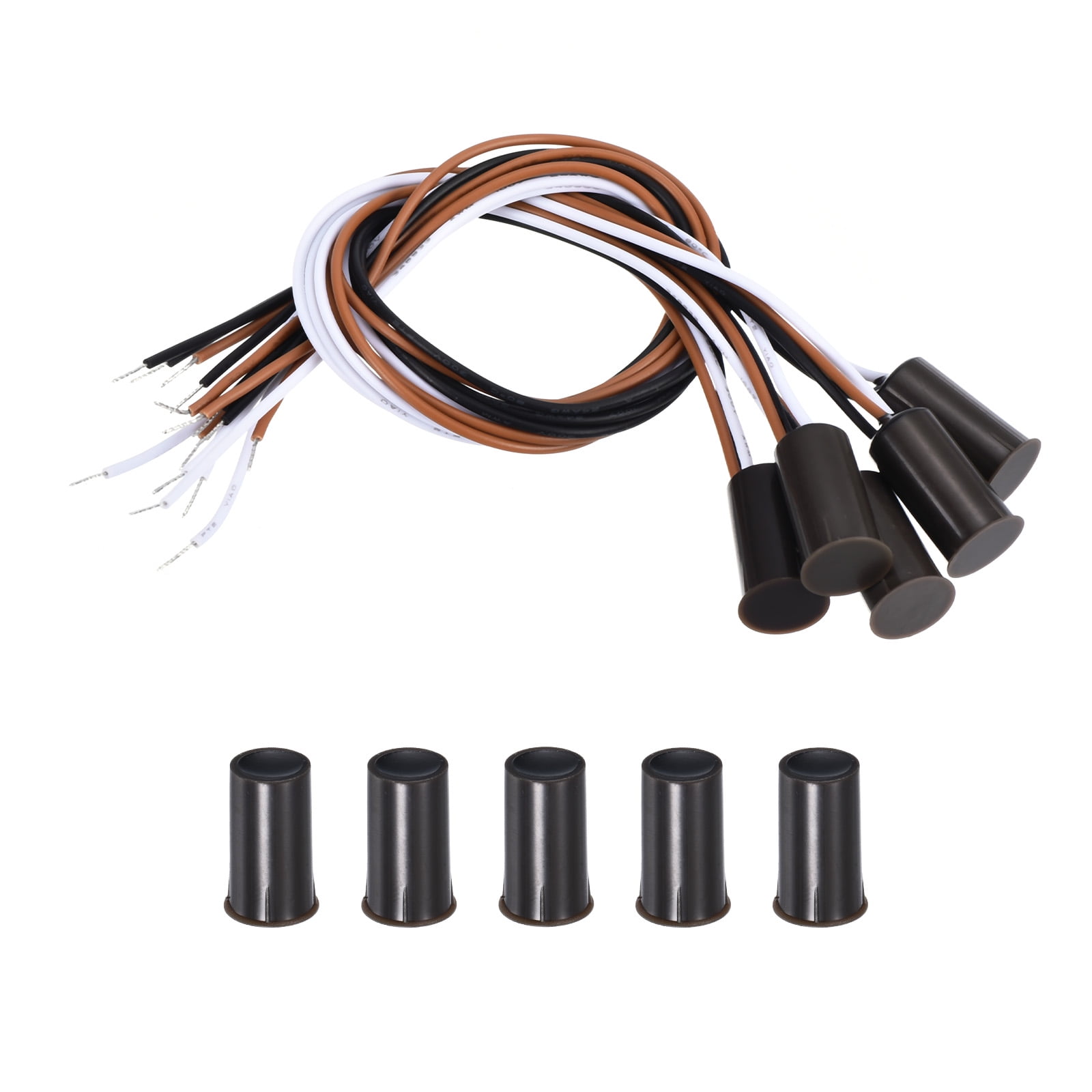 Uxcell Magnetic Reed Switch, 5 Pack NO NC Ring Alarm Contact Sensor ...