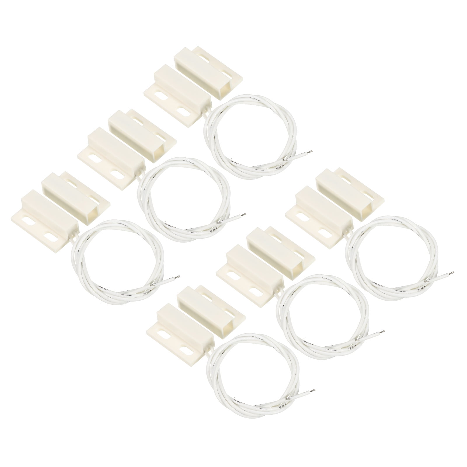 Uxcell Magnetic Reed Switch, 6 Pack NC Wired Magnetic Contact Switch ...