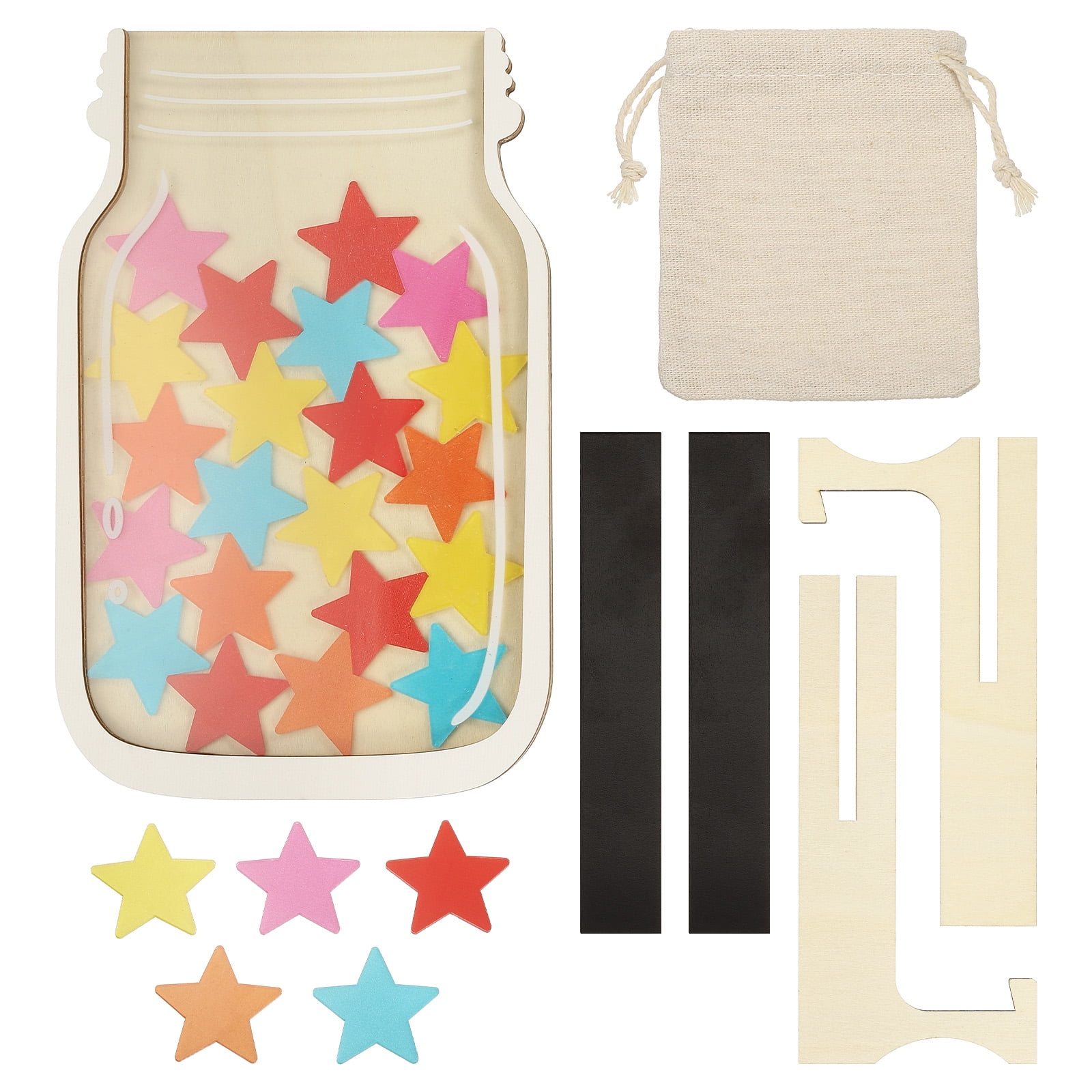 Uxcell Magnetic Reward Jar, Colorful Star Jar Magnetic Classroom Reward ...