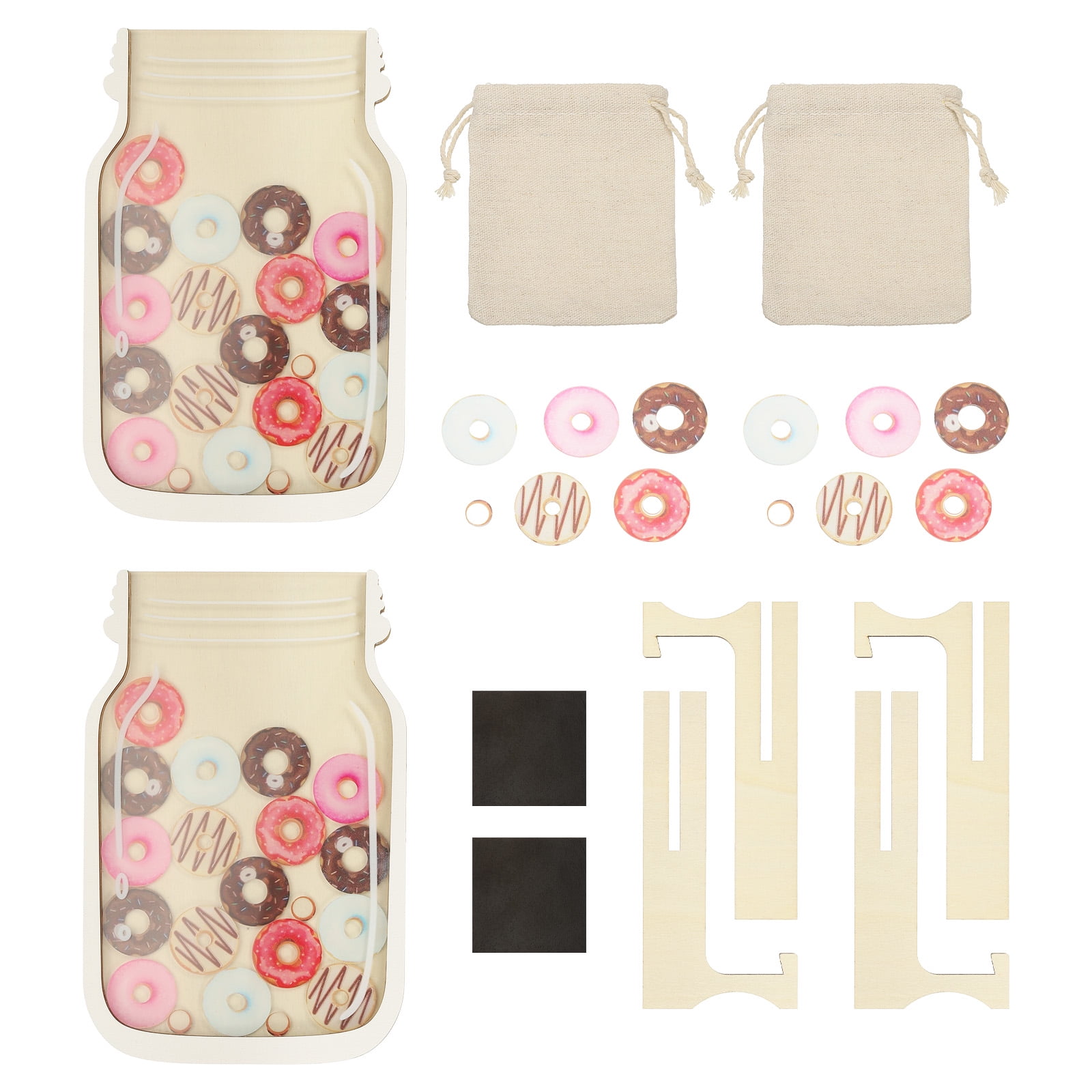 Uxcell 2 Pack Magnetic Reward Jar, Donut Jar Magnetic Classroom Reward ...