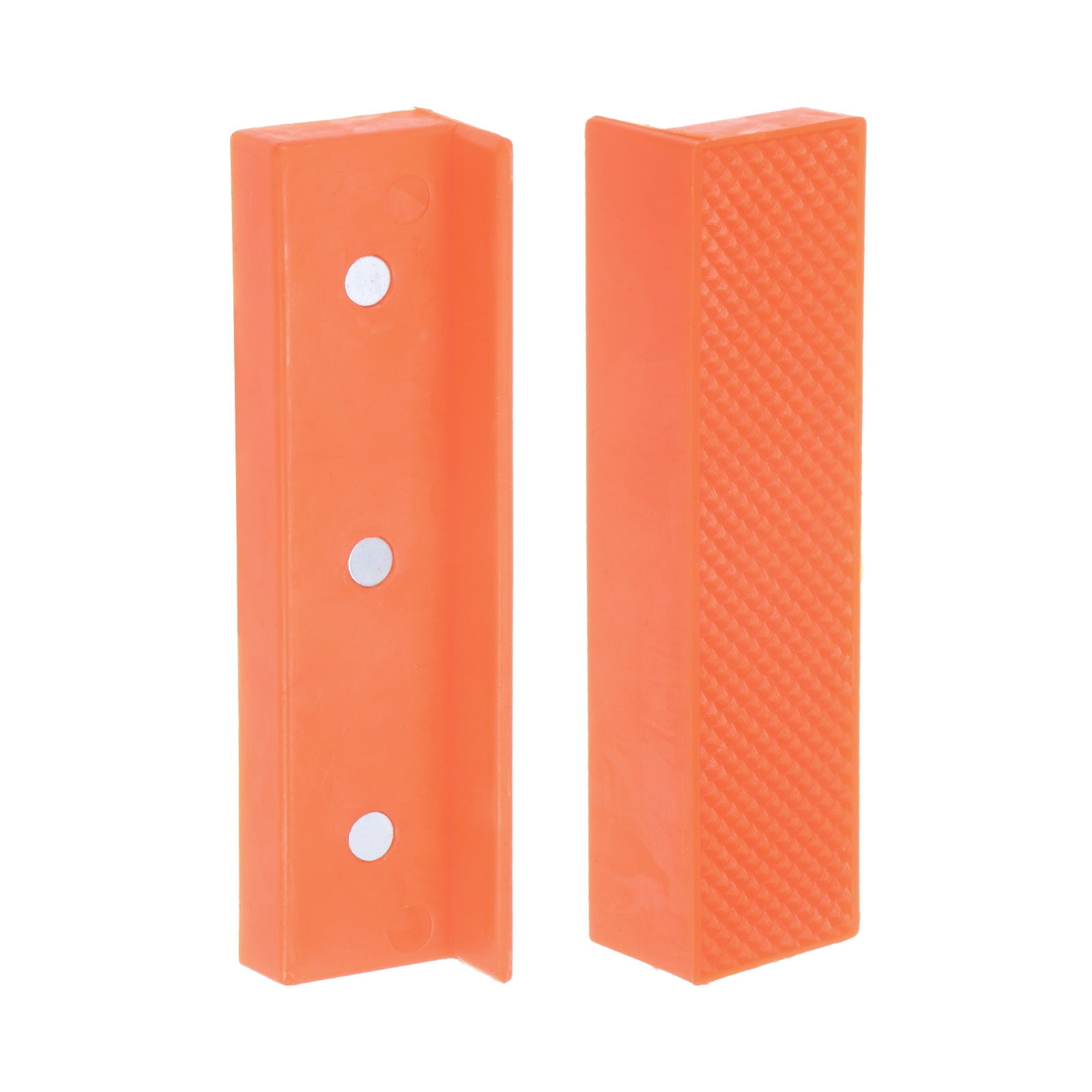 Uxcell Magnetic Vise Jaws 4 Inch Magnet Plain Grooves Soft Jaw Pads ...