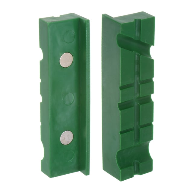 Uxcell Magnetic Vise Jaws 5 Inch Magnet U-Grooves Soft Bench Jaw Pads ...