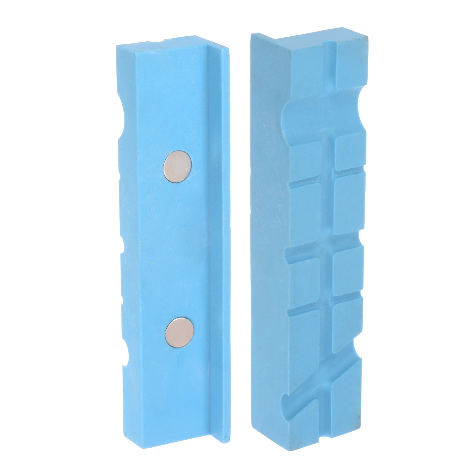 Uxcell Magnetic Vise Jaws 6 Inch Magnet U-Grooves Soft Bench Jaw Pads ...