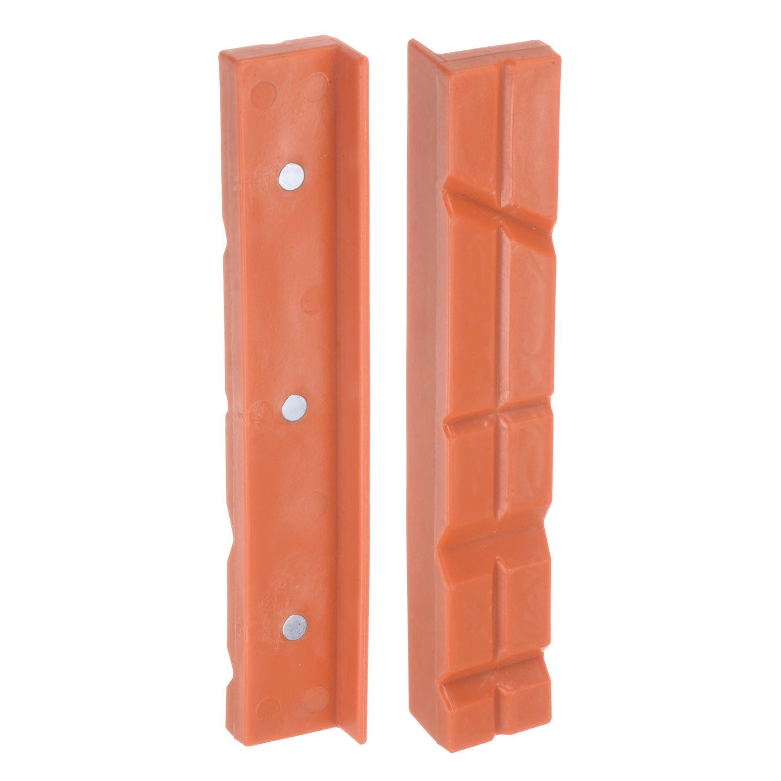 Uxcell Magnetic Vise Jaws 6 Inch Magnet V-Grooves Soft Bench Jaw Pads ...