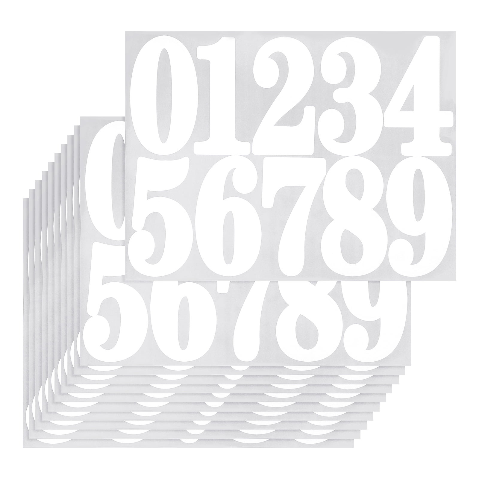Uxcell Mailbox Numbers for Outside, 10 Sheets 3 Inch Waterproof Vinyl ...