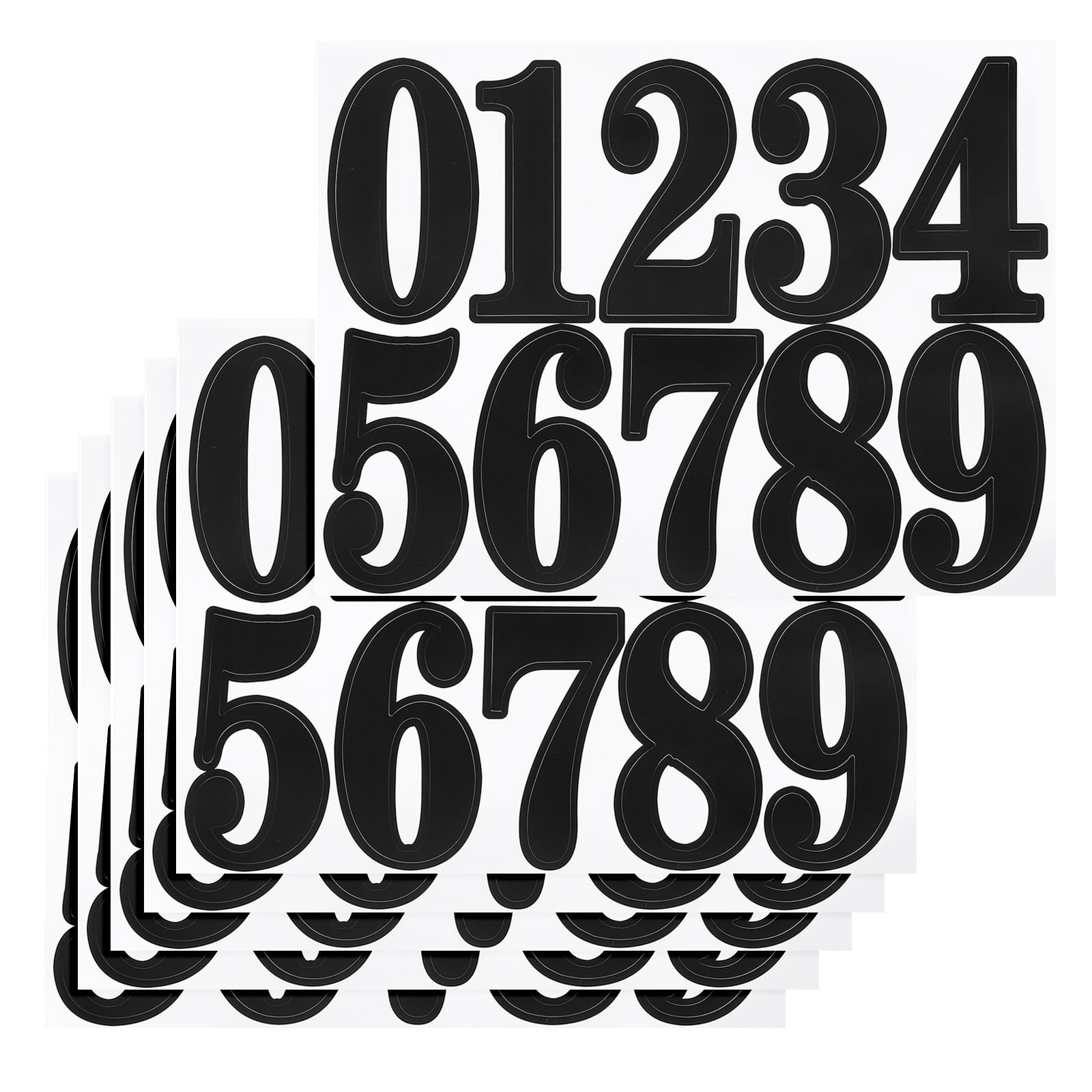 Uxcell Mailbox Numbers for Outside, 6 Sheets 3 Inch Waterproof Vinyl ...