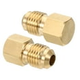 Uxcell Male 1/4" Brass Seal Plug, 2 Pack SAE Flare 45 Degree Hex Pipe Fittings - Walmart.com