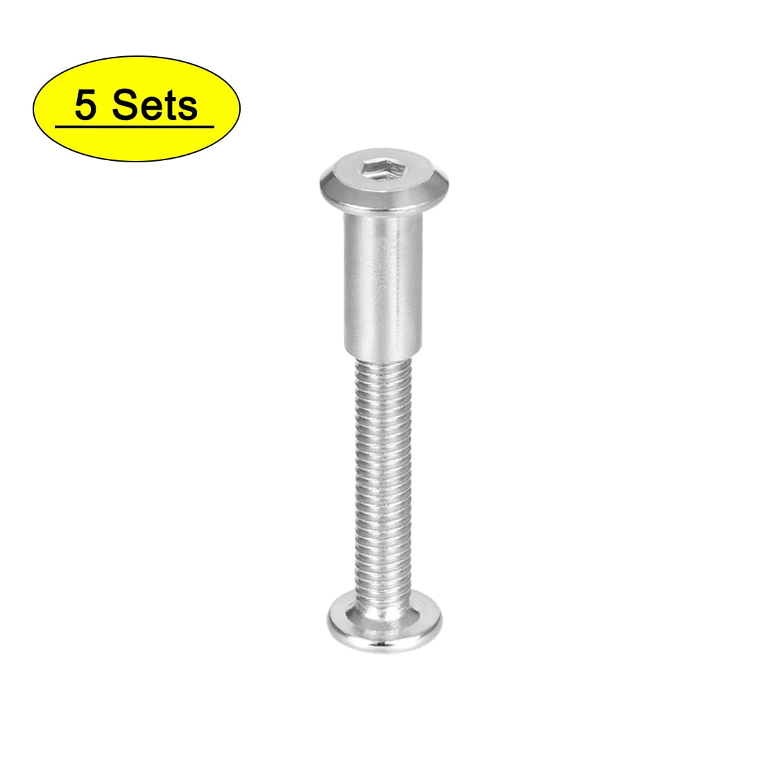 Uxcell Male M6x45mm Hex Socket Screw Post Stainless Steel 5 Sets ...