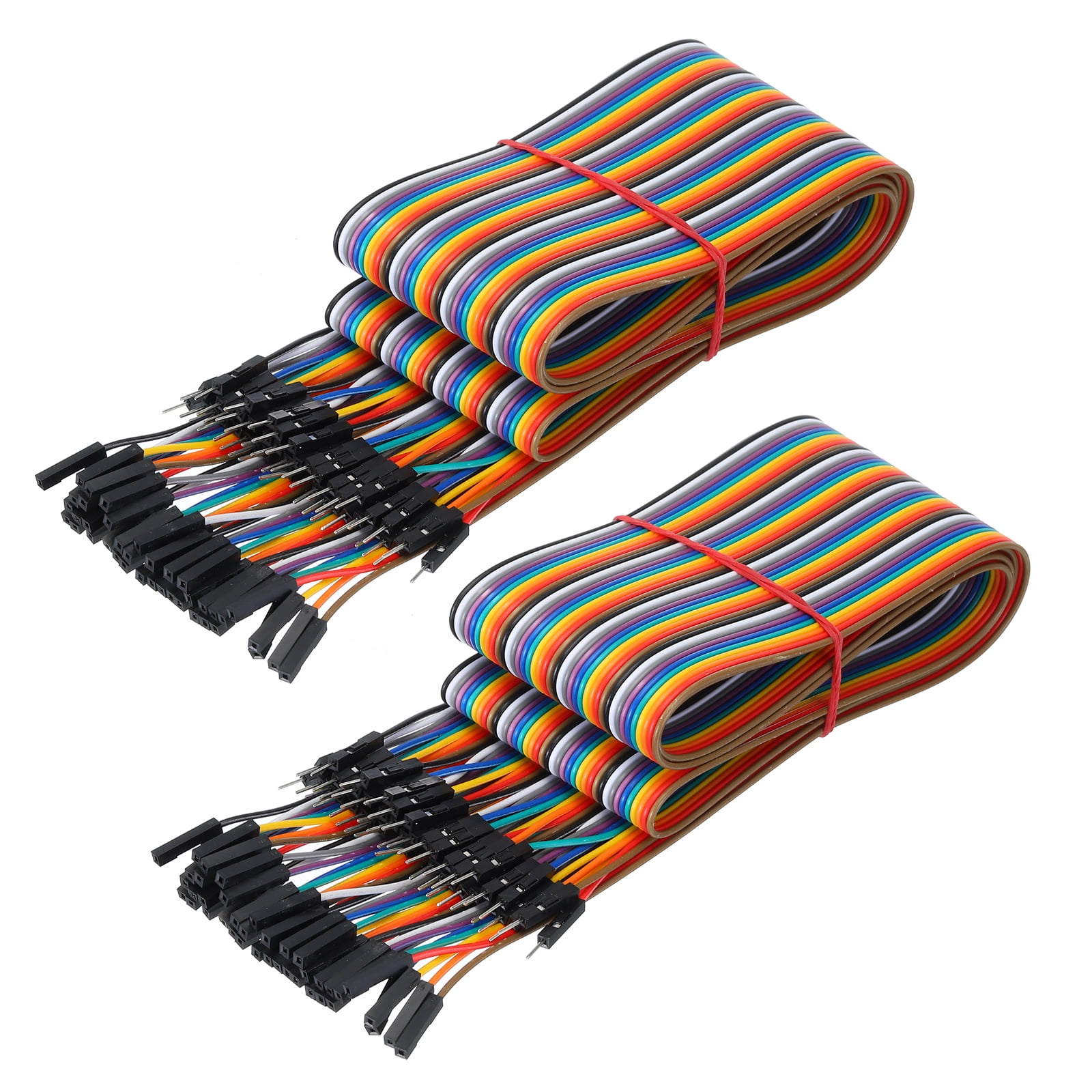 Uxcell Male to Female 40Pin Breadboard Jumper Wire 2.54mm Pitch Cable ...