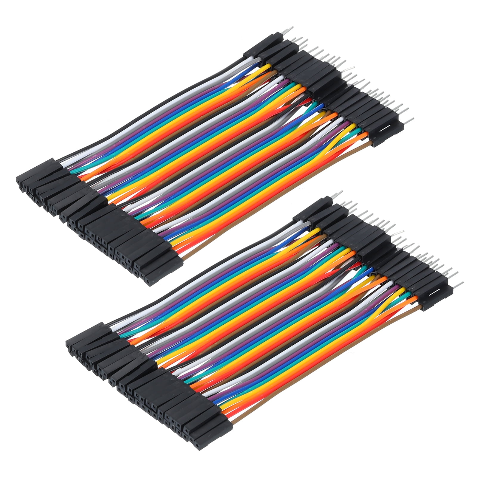 Uxcell Male to Female 40Pin Breadboard Jumper Wire 2.54mm Pitch Cable ...