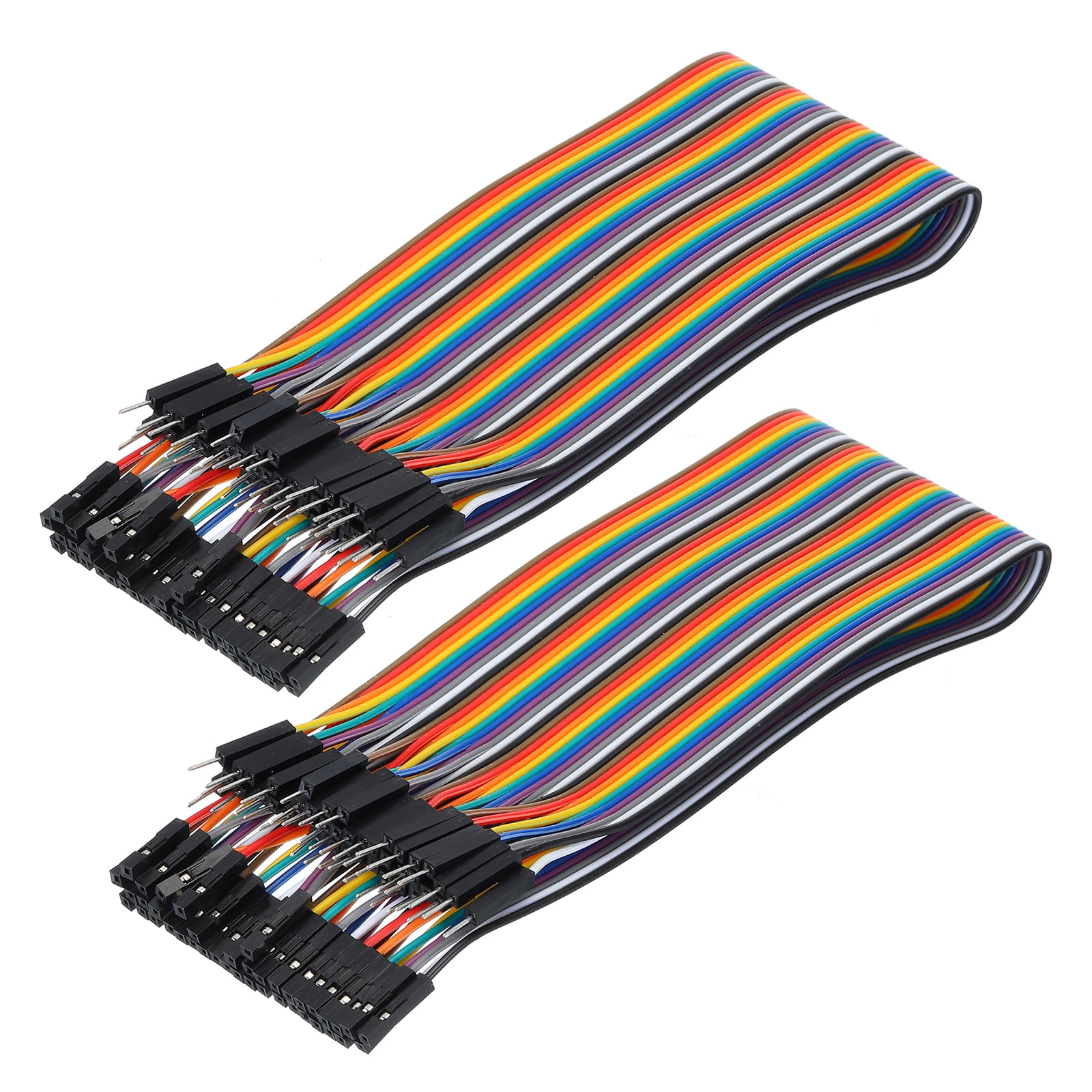 Uxcell Male to Female 40Pin Breadboard Jumper Wire 2.54mm Pitch Cable ...