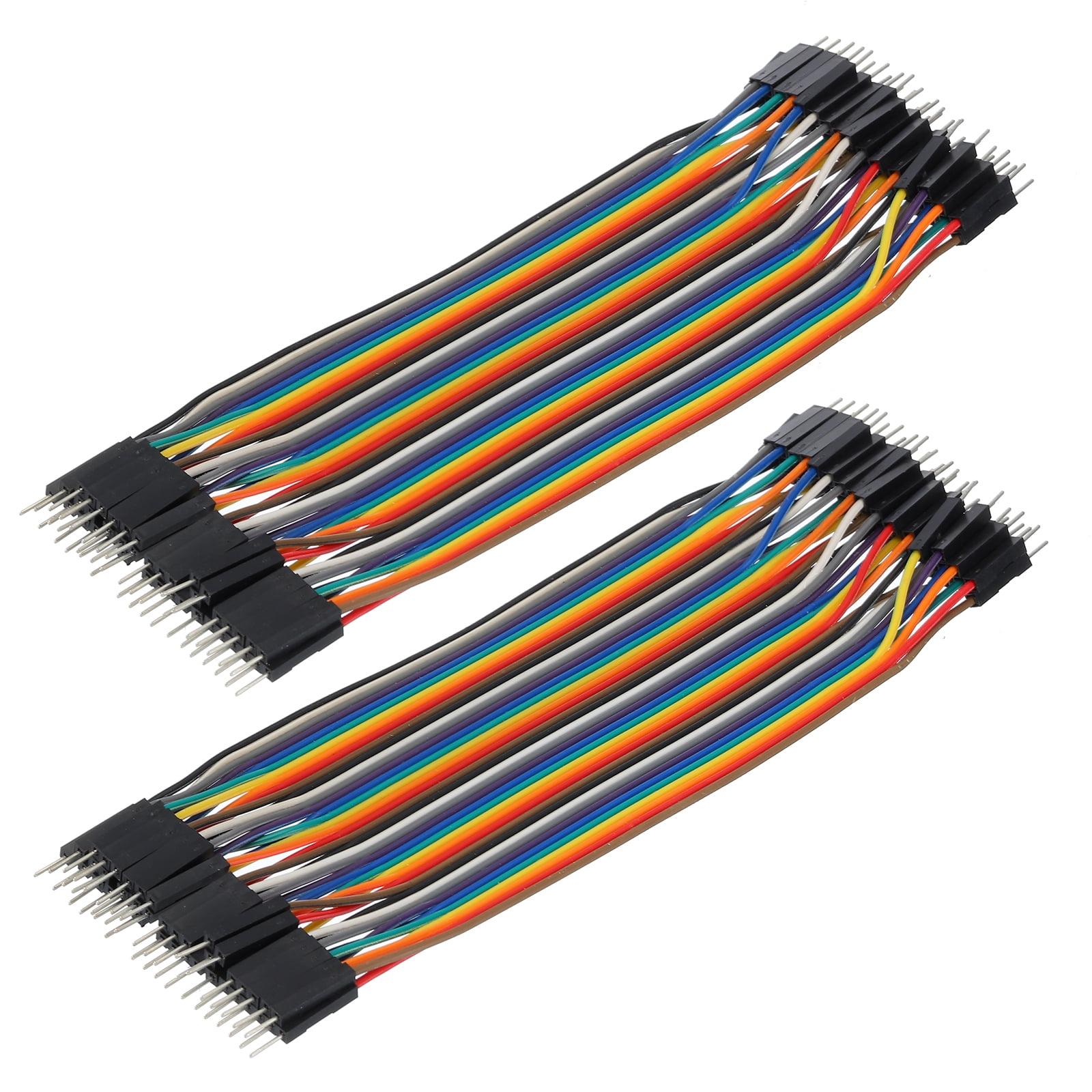 Uxcell Male to Male 40Pin Breadboard Jumper Wire 2.54mm Pitch Cable ...