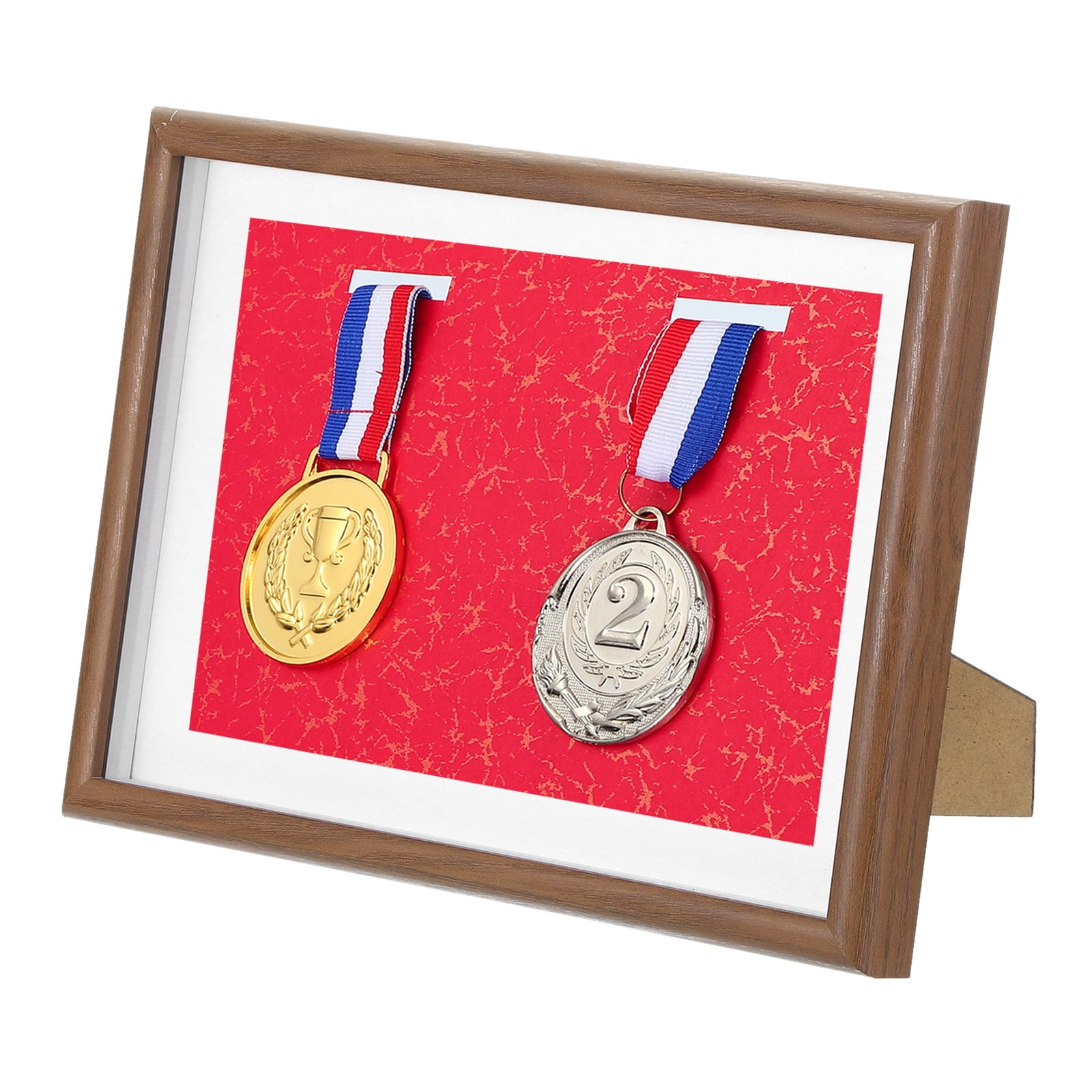 Uxcell Medal Display Case, 2 Medal Resin Display Frame Shadow Box ...