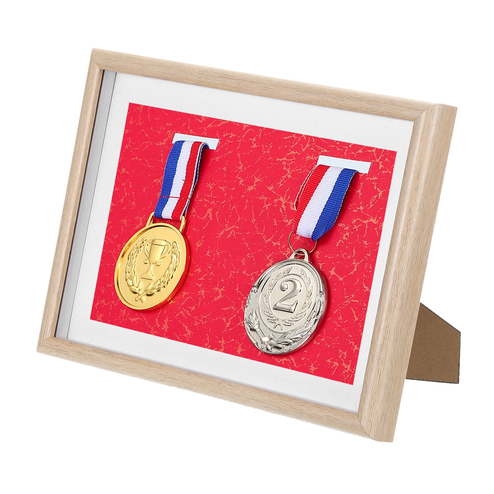 Uxcell Medal Display Case, 2 Medal Resin Display Frame Shadow Box ...