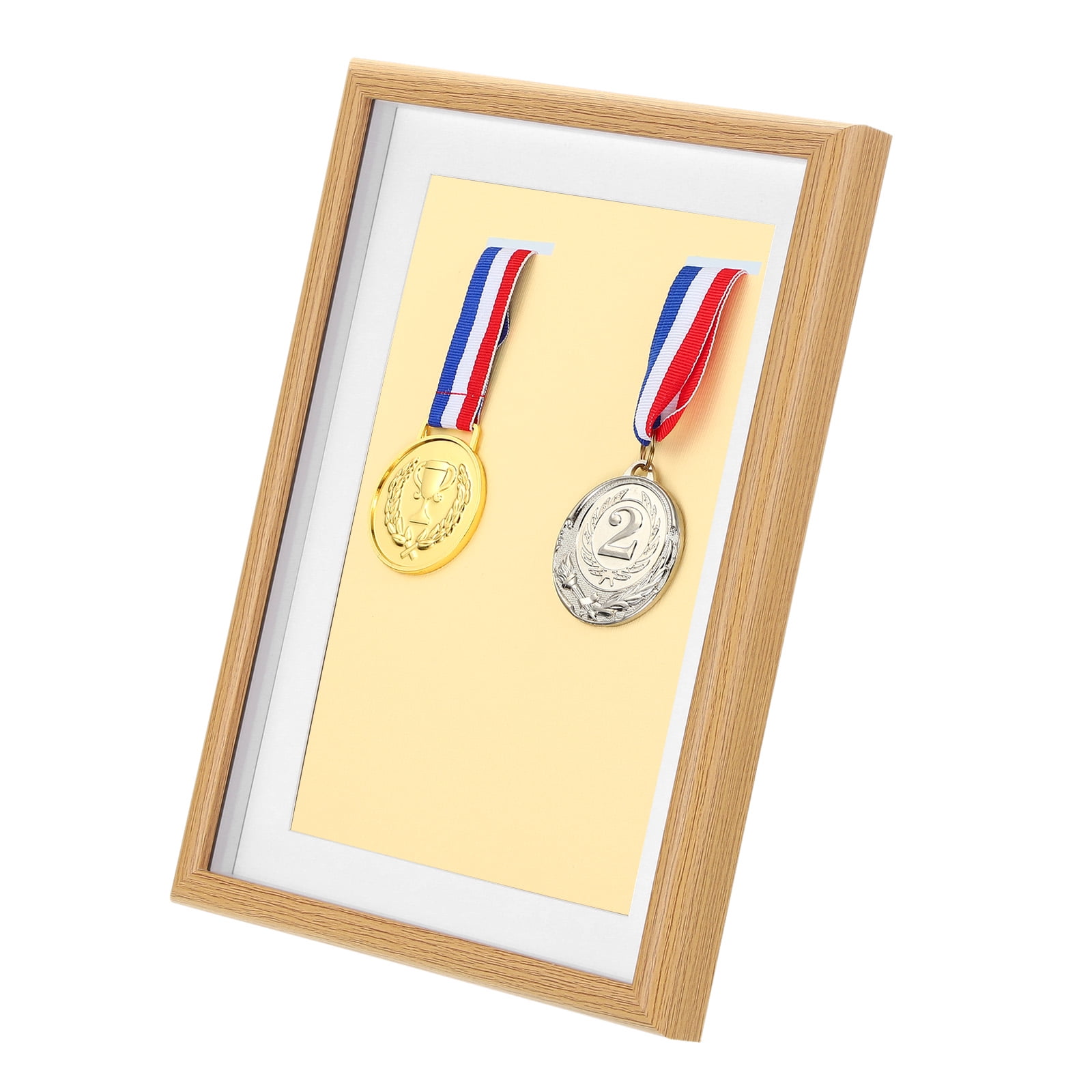 Uxcell Medal Display Case, 2 Medals Resin Display Frame Shadow Box ...