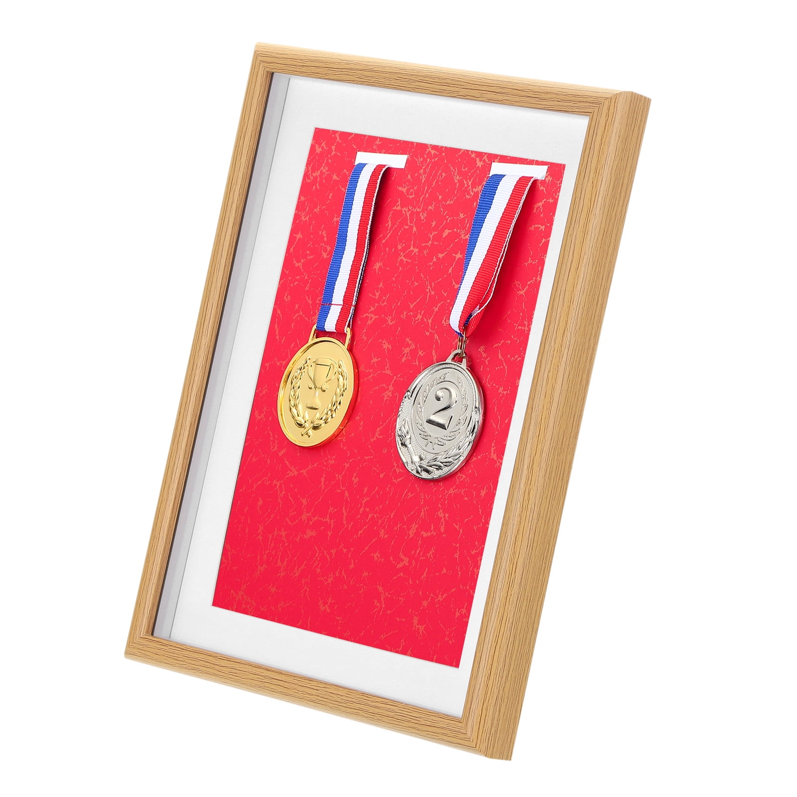 Uxcell Medal Display Case, 2 Medals Resin Display Frame Shadow Box ...