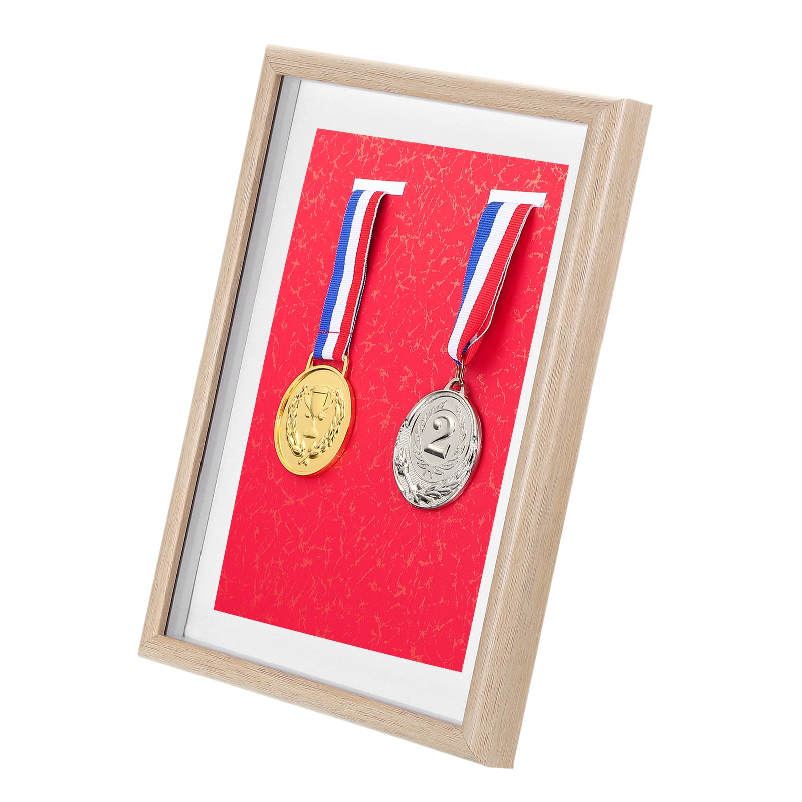 Uxcell Medal Display Case, 2 Medals Resin Display Frame Shadow Box ...