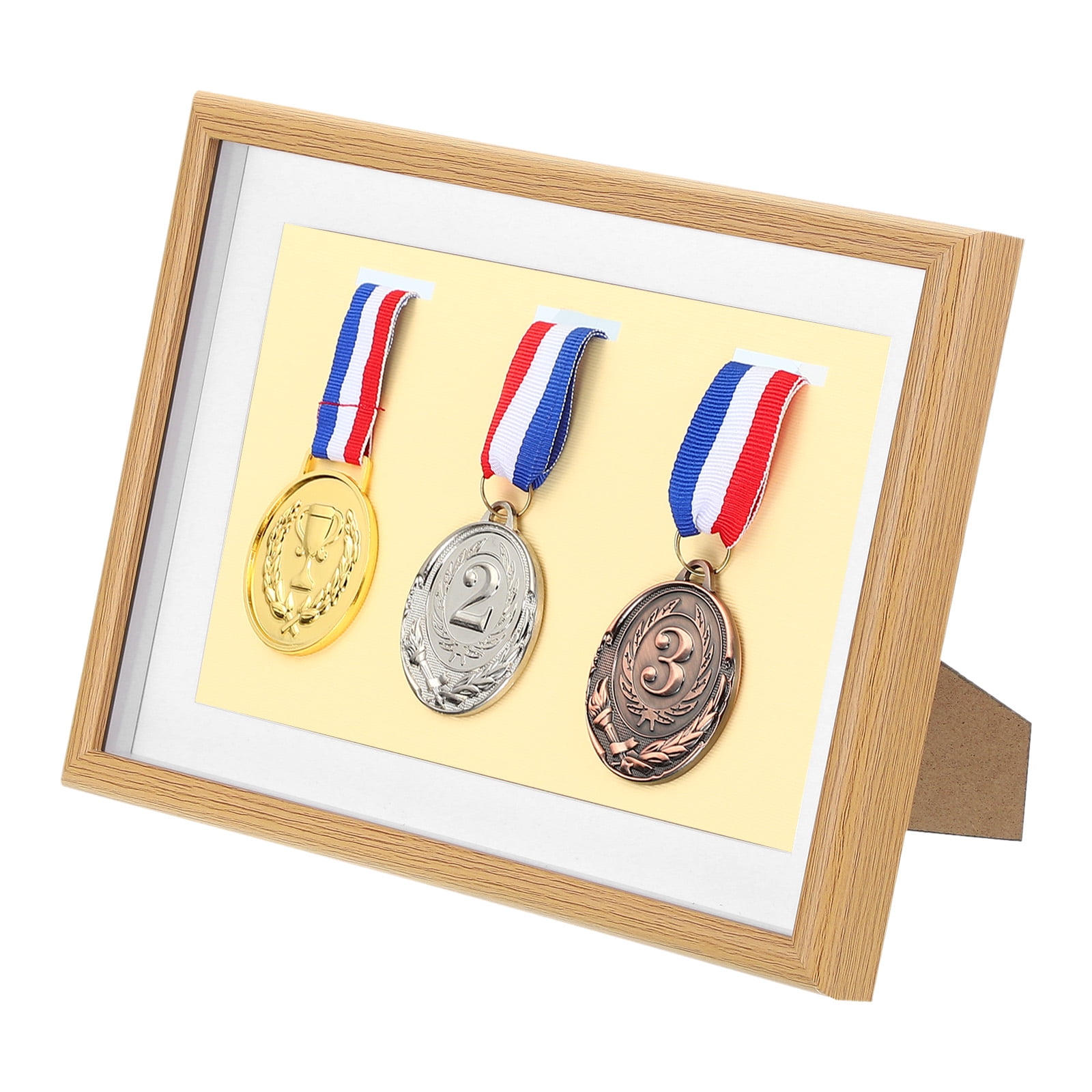 Uxcell Medal Display Case, 3 Medal Resin Display Frame Shadow Box ...