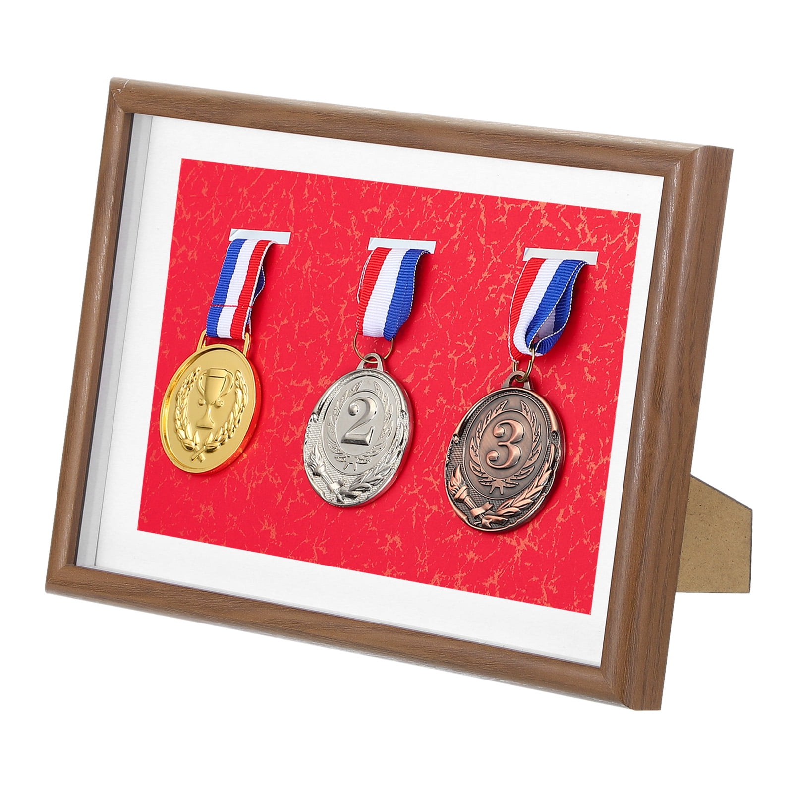 Uxcell Medal Display Case, 3 Medal Resin Display Frame Shadow Box ...