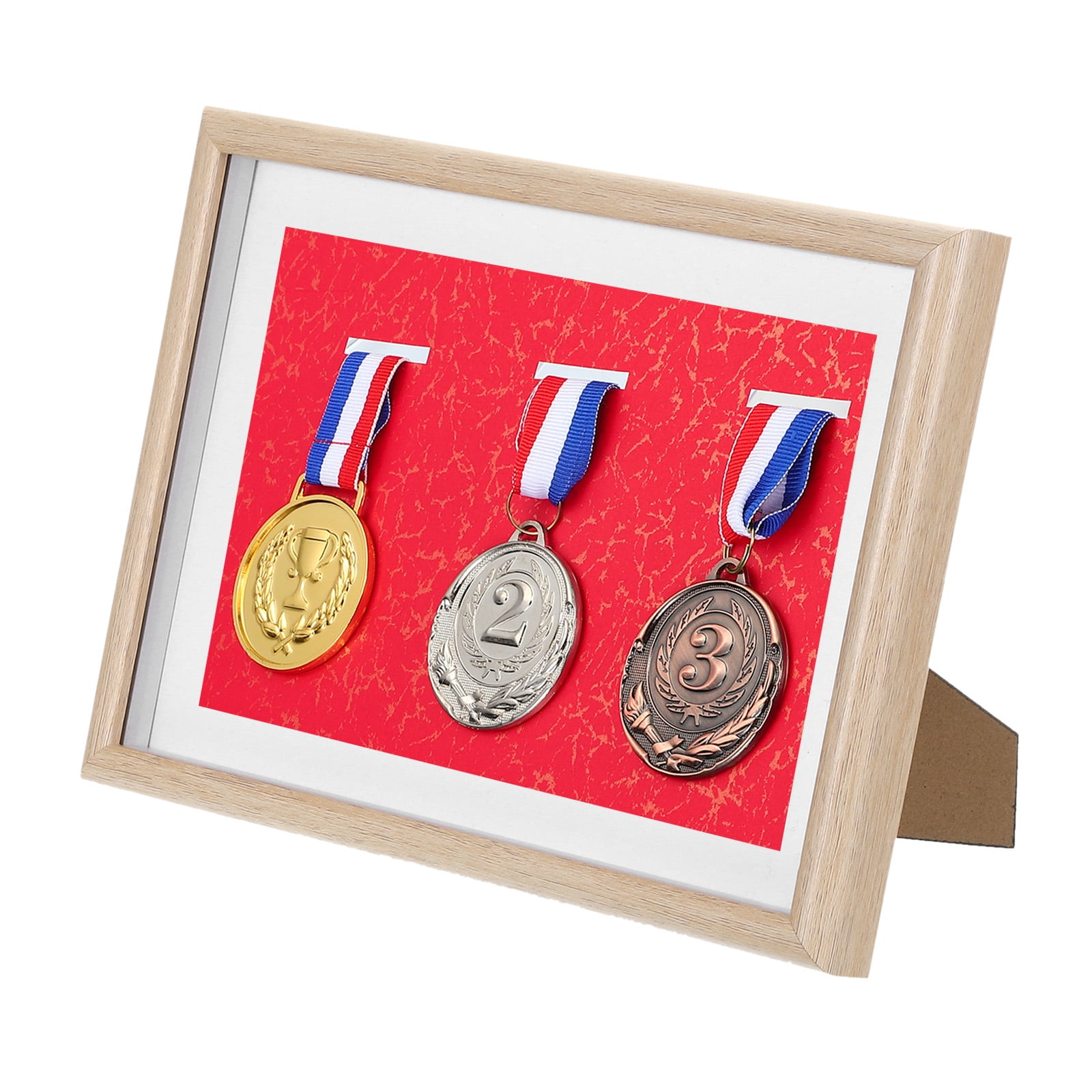 Uxcell Medal Display Case, 3 Medal Resin Display Frame Shadow Box ...