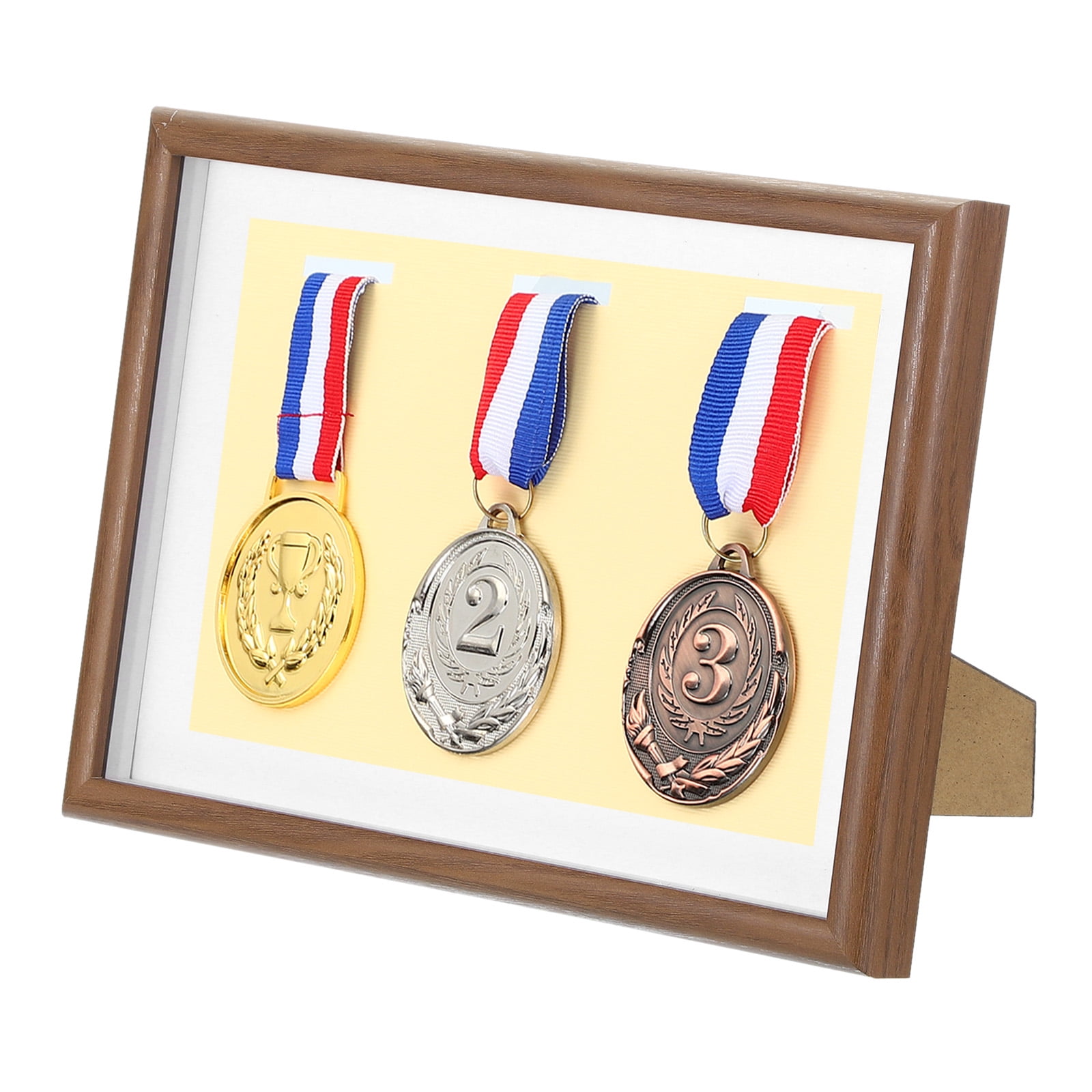 Uxcell Medal Display Case, 3 Medal Resin Display Frame Shadow Box ...