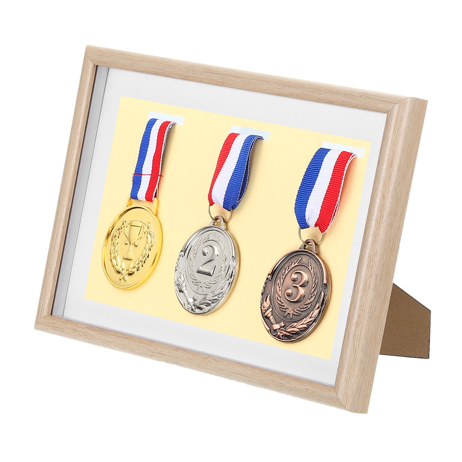 Uxcell Medal Display Case, 3 Medal Resin Display Frame Shadow Box ...