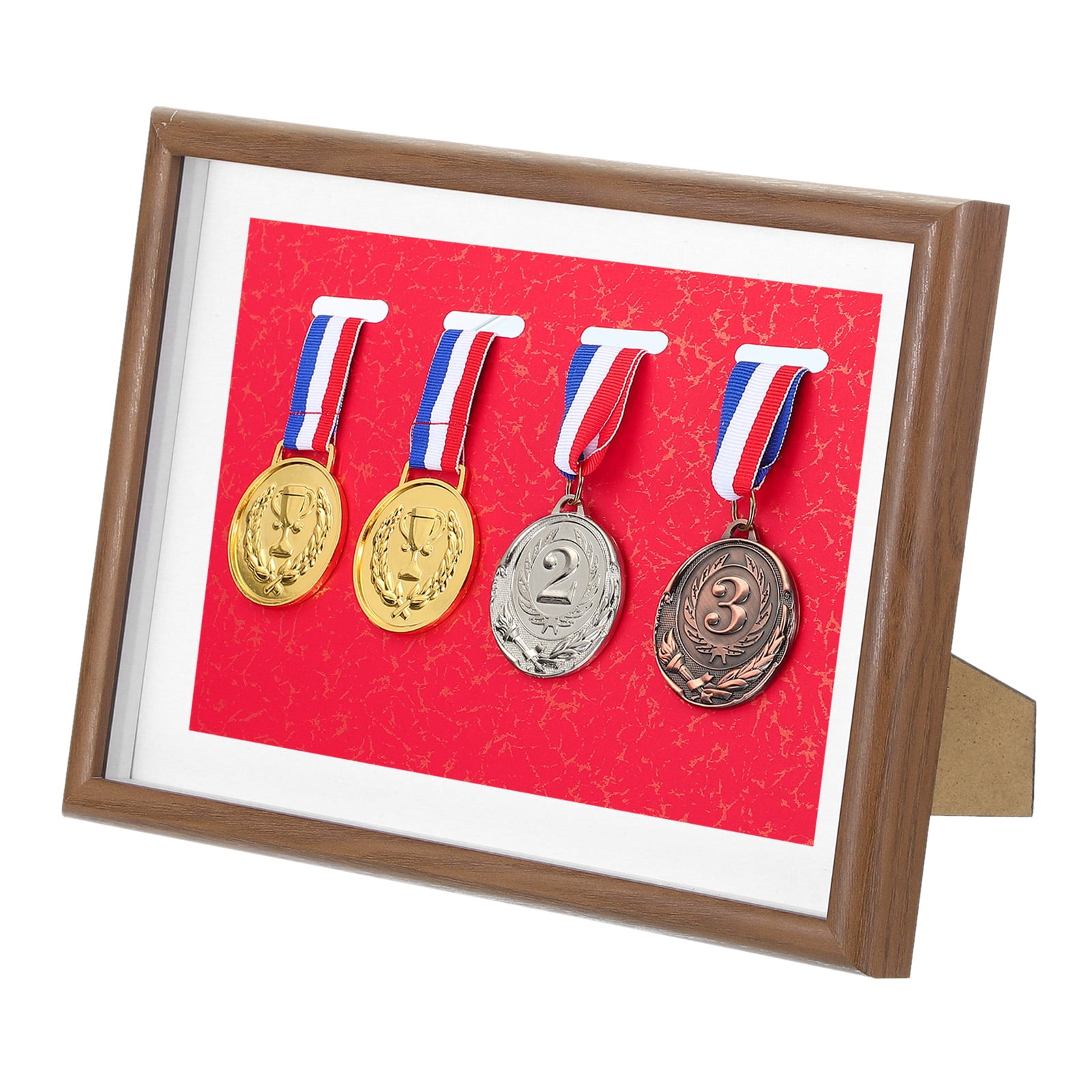 Uxcell Medal Display Case, 4 Medal Resin Display Frame Shadow Box ...