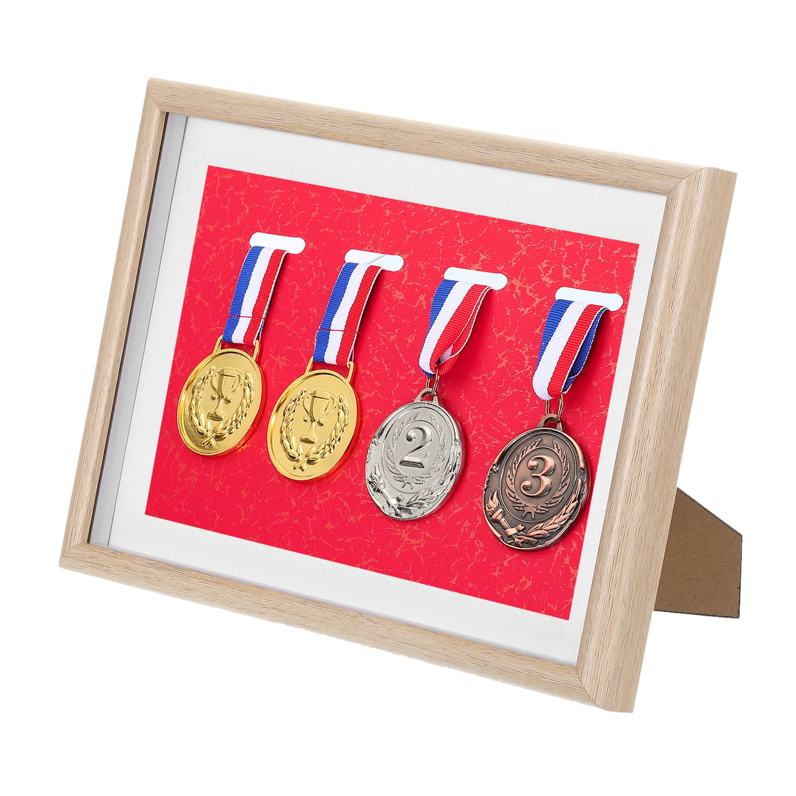 Uxcell Medal Display Case, 4 Medal Resin Display Frame Shadow Box ...