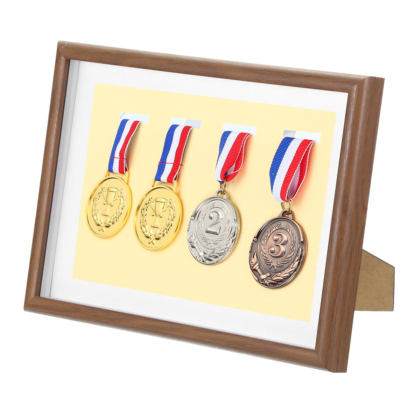 Uxcell Medal Display Case, 4 Medal Resin Display Frame Shadow Box ...