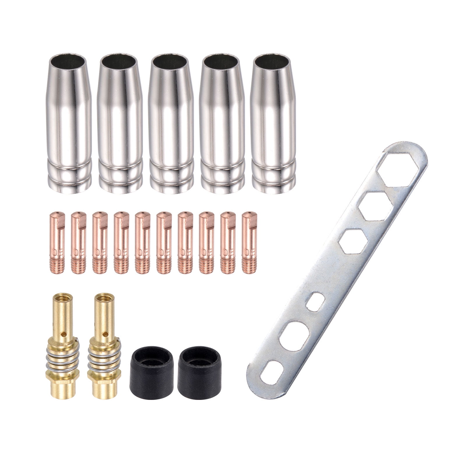 Uxcell Melt Inert-Gas Welding Torch Accessory Kit, 0.8mm Contact Tip ...