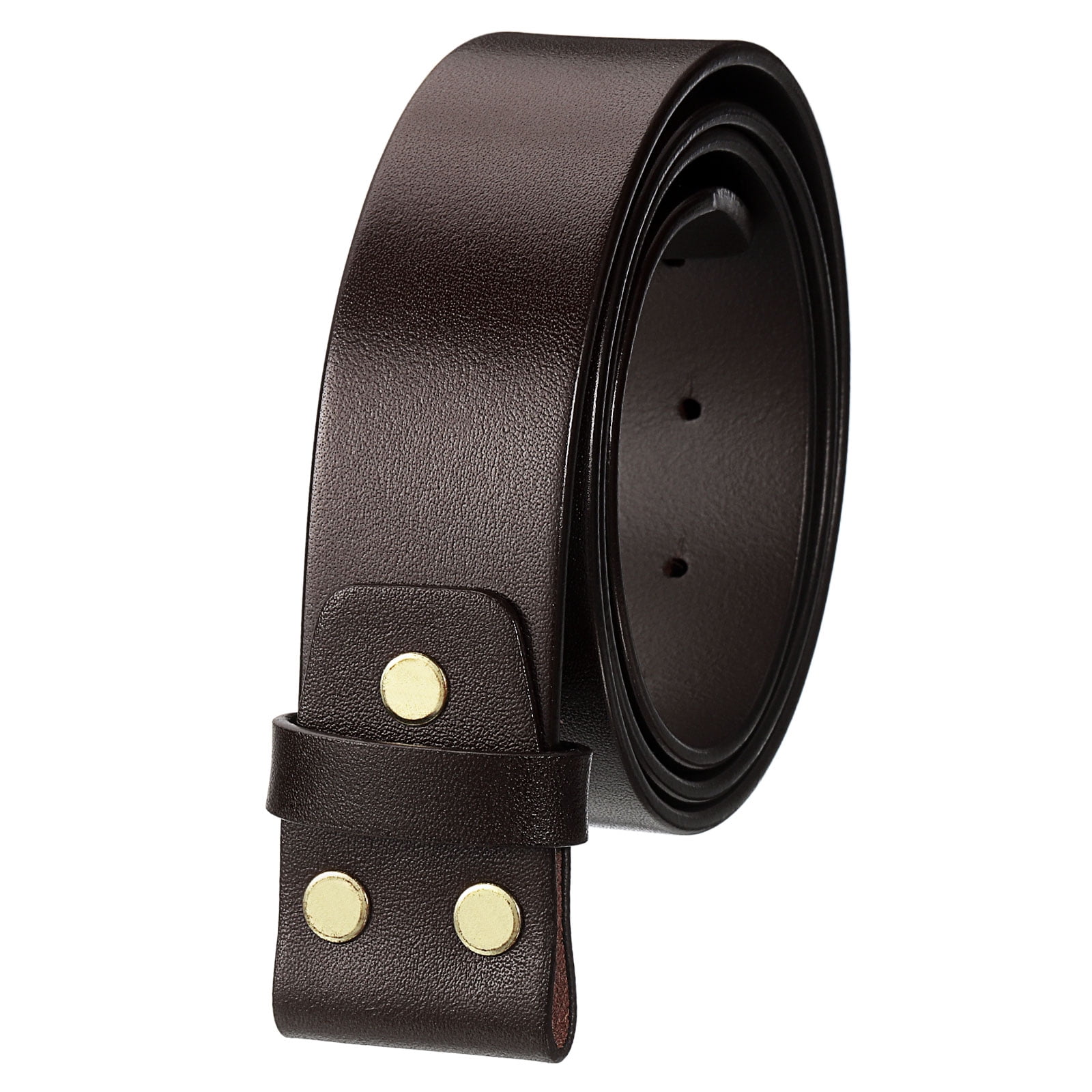 Uxcell Men Leather Belt Strap, 1.5" Width for Plate Buckle Belts (130cm ...
