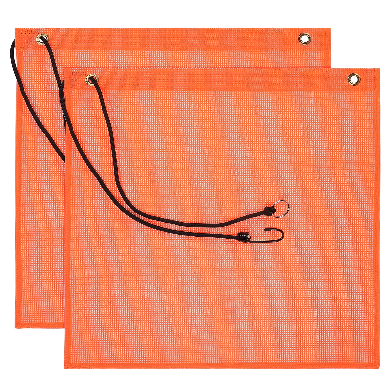 Uxcell Mesh Safety Flags 18 x 18 Inch Warning Safety Flag with Elastic ...