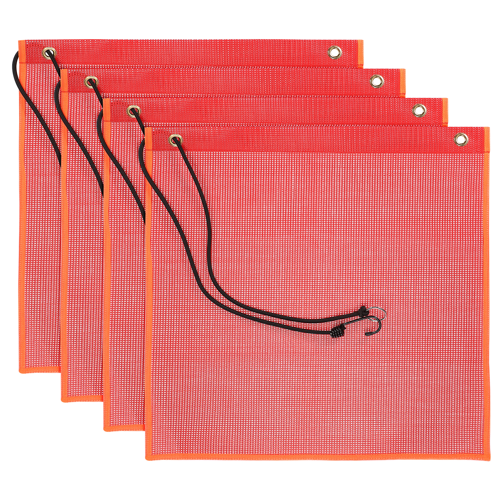 Uxcell Mesh Safety Flags 18 x 18 Inch Warning Safety Flag with Elastic ...