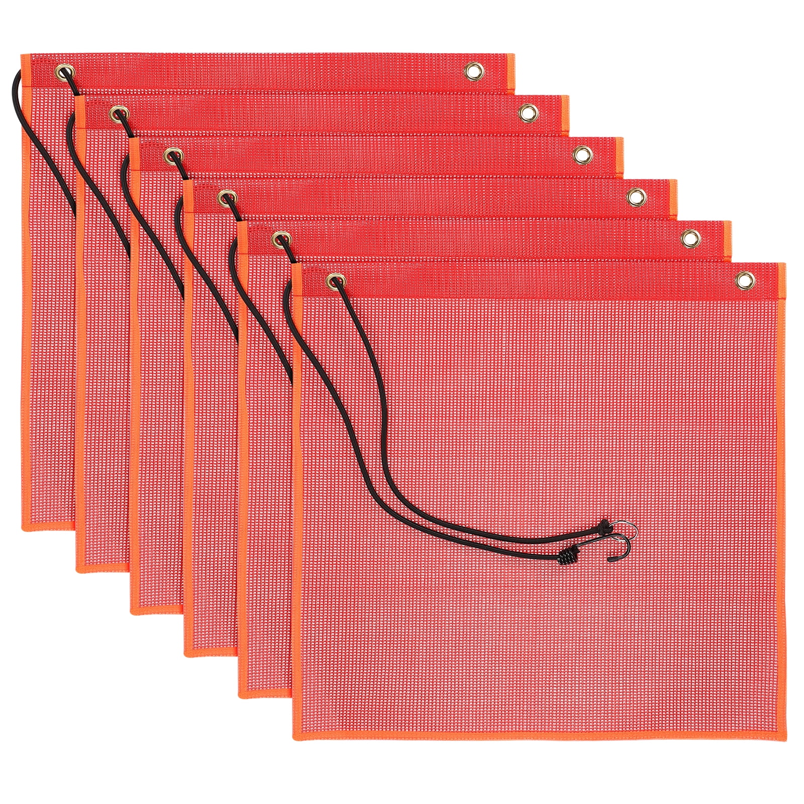 Uxcell Mesh Safety Flags 18 x 18 Inch Warning Safety Flag with Elastic ...