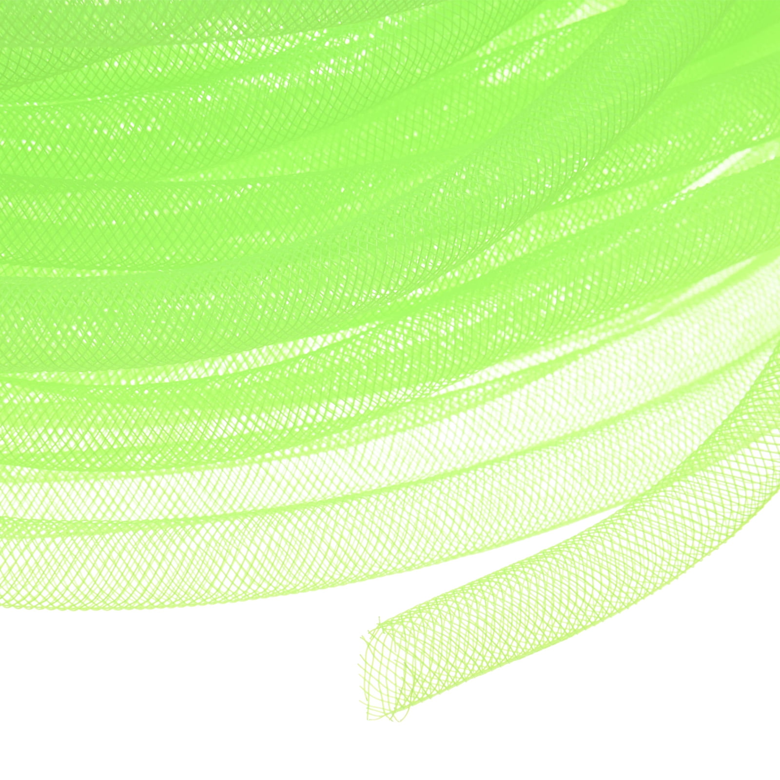 Uxcell Mesh Tube Ribbon 25 Yards, 10mm Elastic Fabric Ribbons[Dark ...