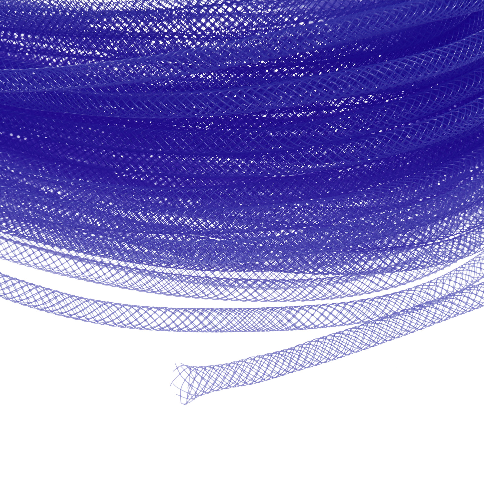 Uxcell Mesh Tube Ribbon 45 Yards, 4mm Elastic Fabric Ribbons[Dark Blue ...